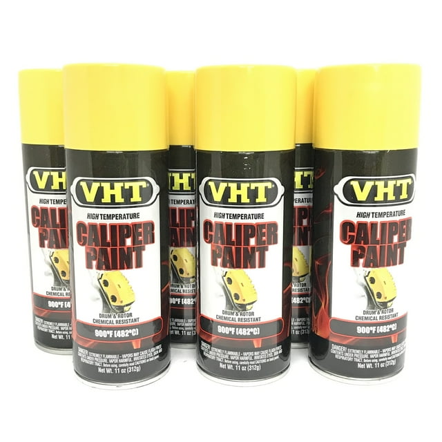 VHT SP738-6 PACK BRIGHT YELLOW Brake Caliper Paint, Drums, Rotors Paint ...