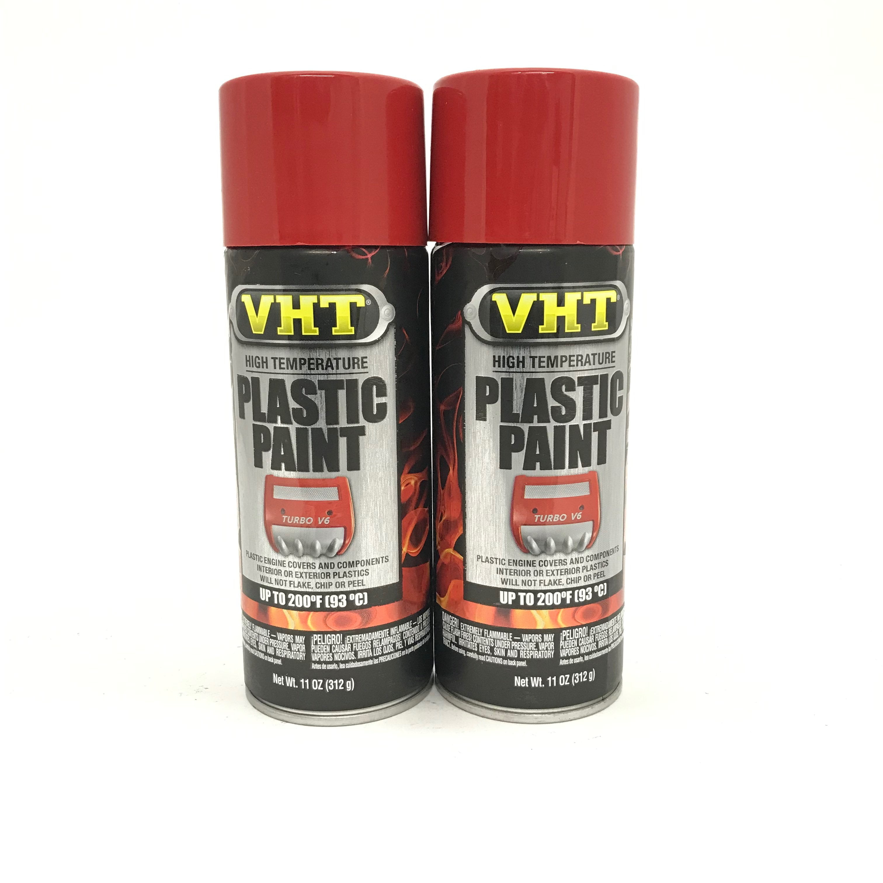 VHT SP821-2 PACK GLOSS RED High Temperature Plastic Paint - 11 oz ...