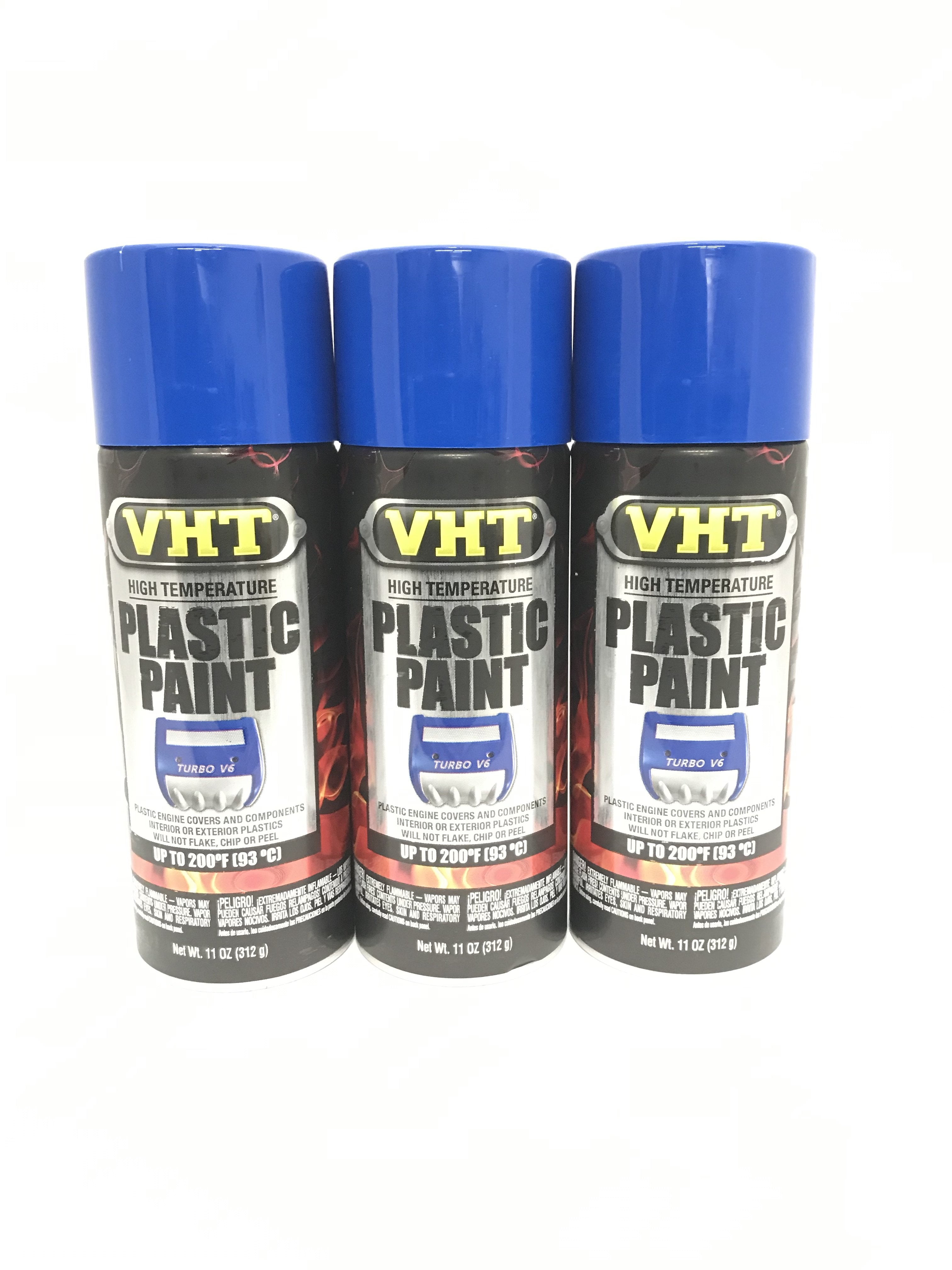 VHT SP822-3 PACK High Temperature GLOSS BLUE Plastic Paint - 11 oz ...