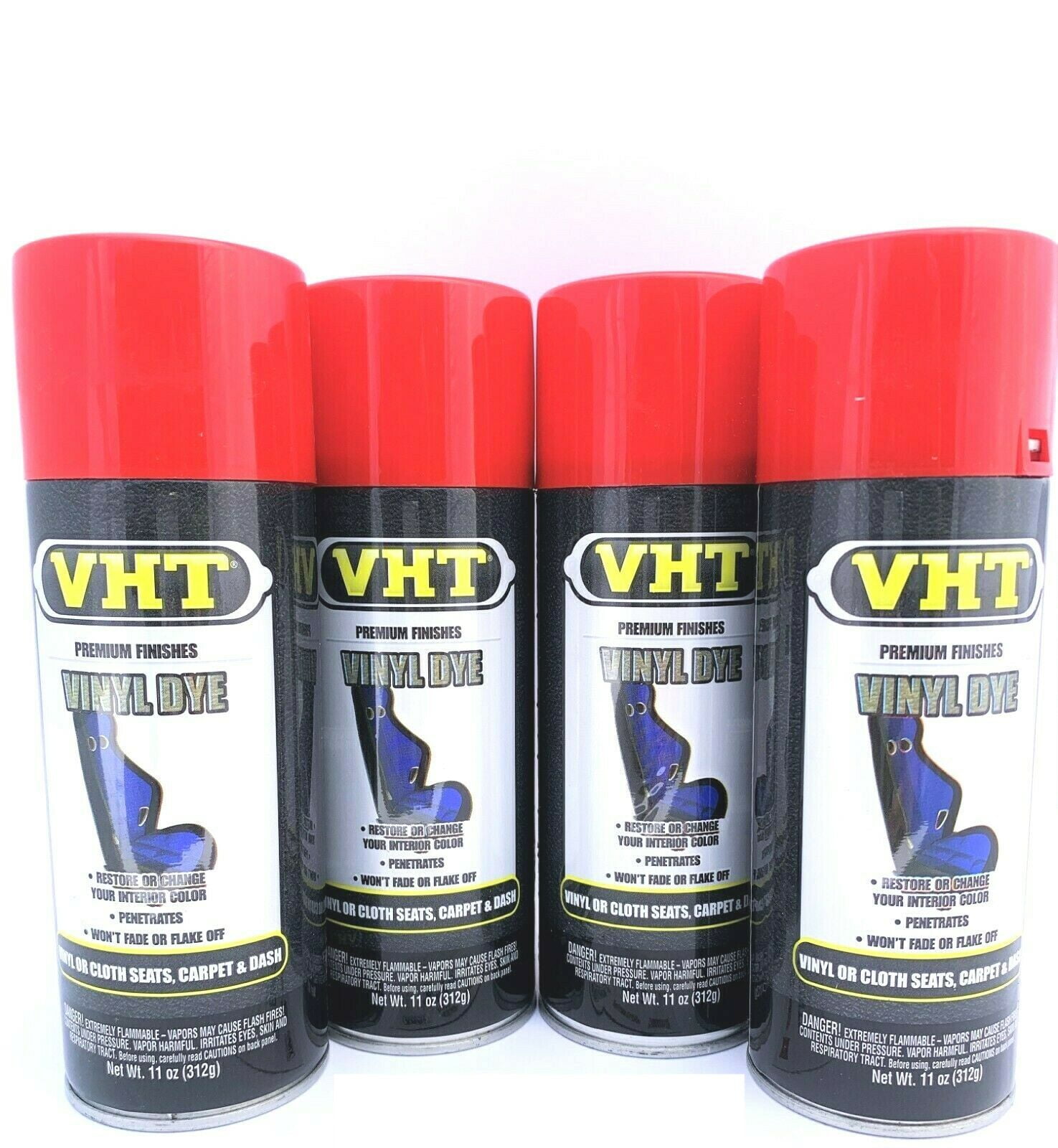 VHT SP962-4 PACK Premium Finish RED Vinyl Dye - 11 oz - Walmart.com