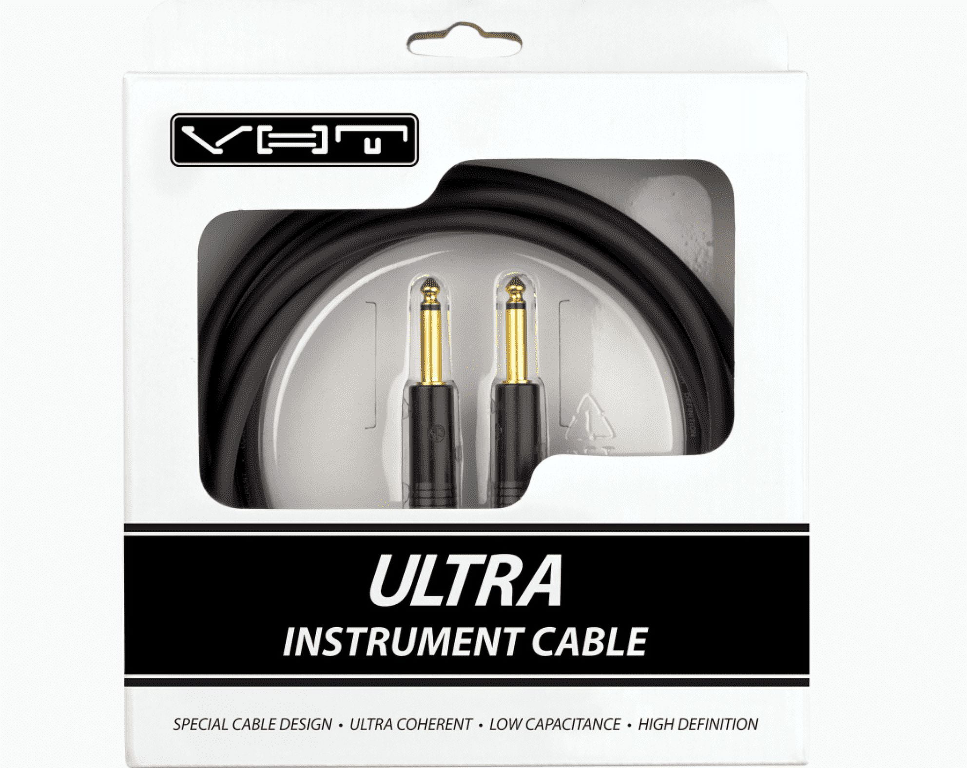 VHT Ultra Instrument Cable, 18 Foot 1/4" Straight Ends Neutrik Plugs ...