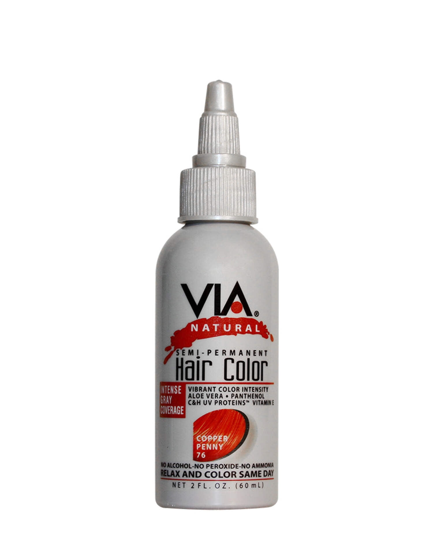 Via Natural Semi Permanent Hair Color Copper Penny 76