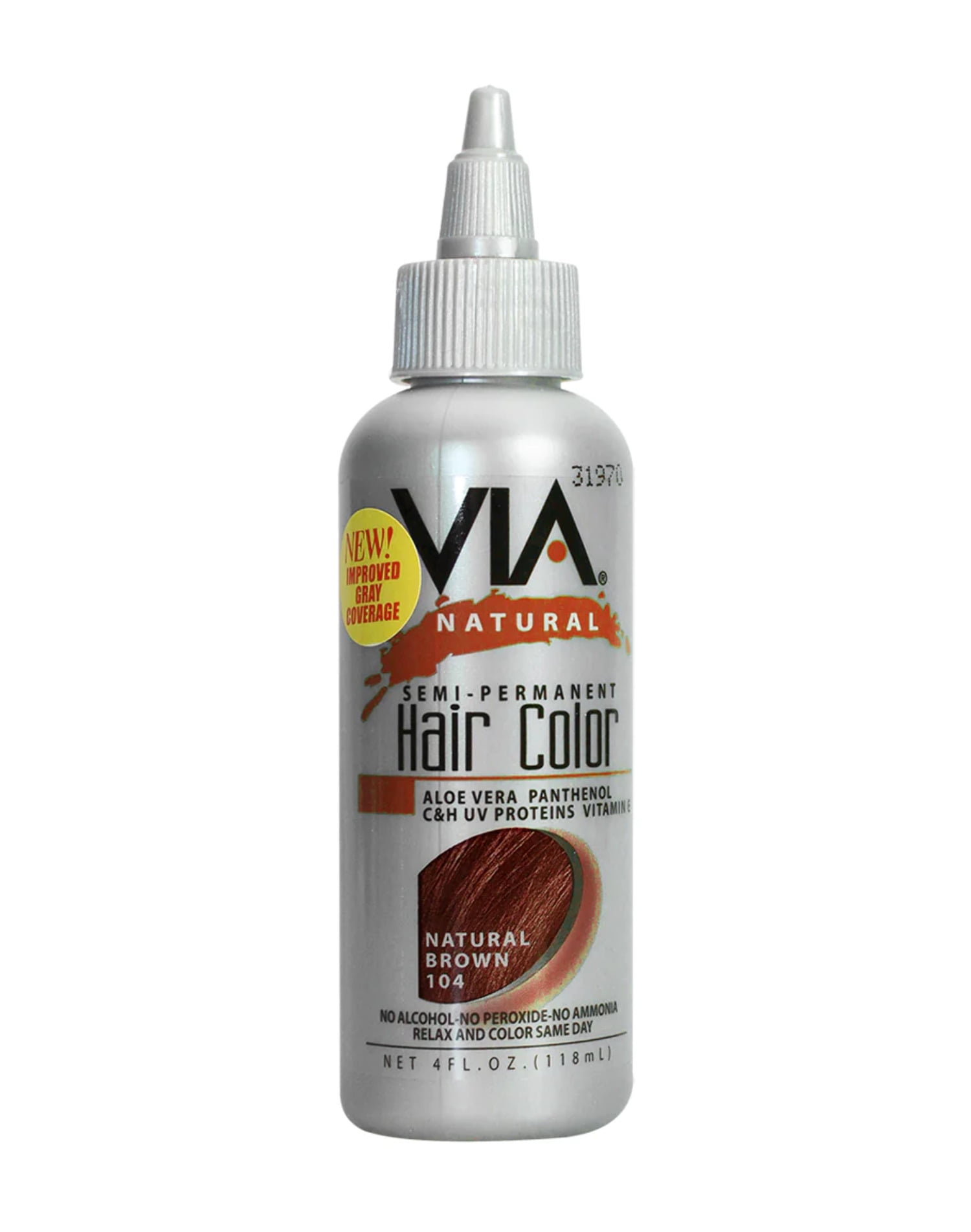 VIA - Natural Semi-Permanent Hair Color NATURAL BROWN 104 - Walmart.com