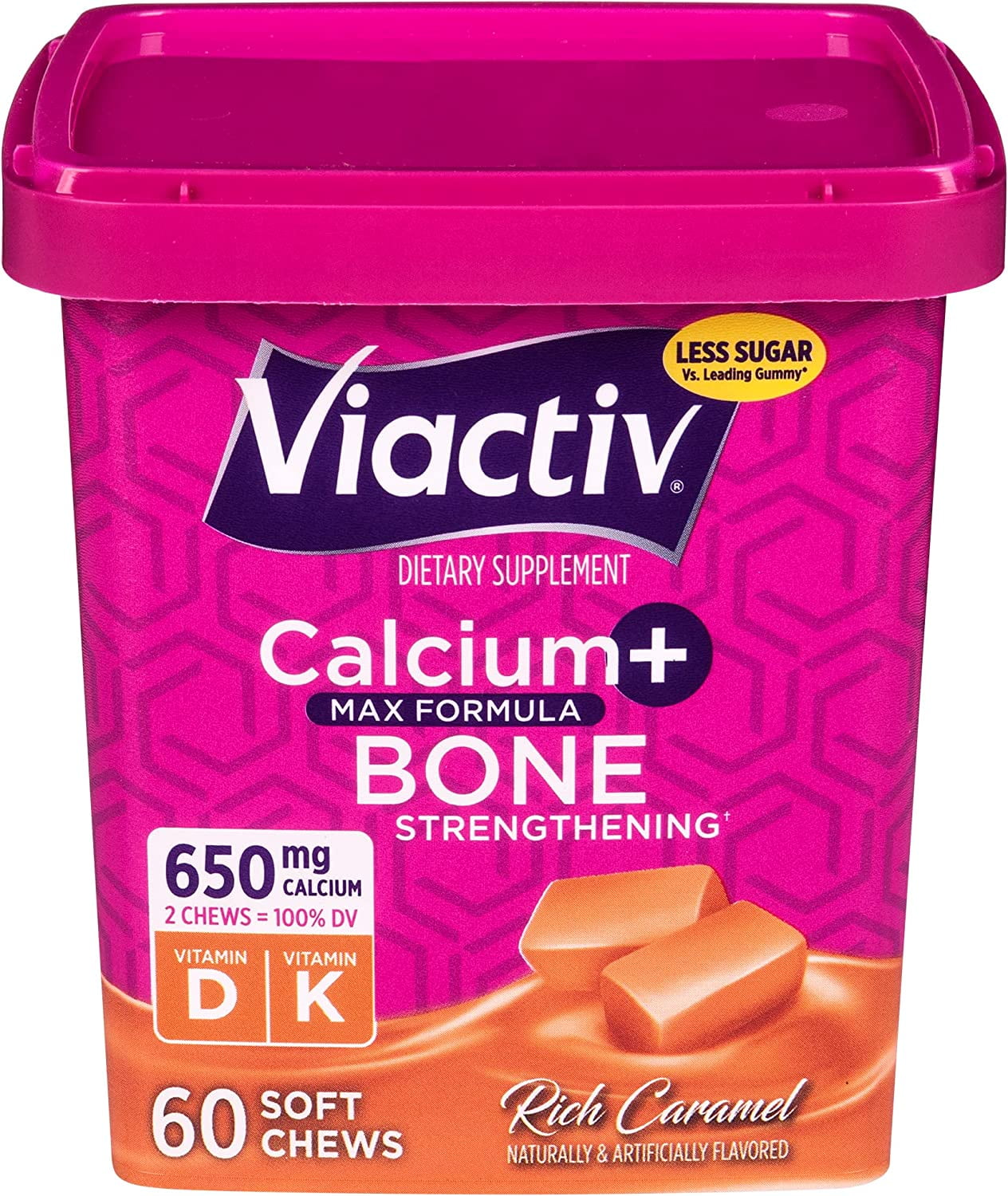 VIACTIV Calcium Soft Chews Caramel 60 Each (Pack of 4) - Walmart.com