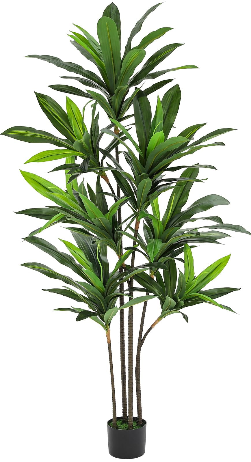 VIAGDO Dracaena Silk Plant Artificial 6ft Faux House Plants Evergreen ...