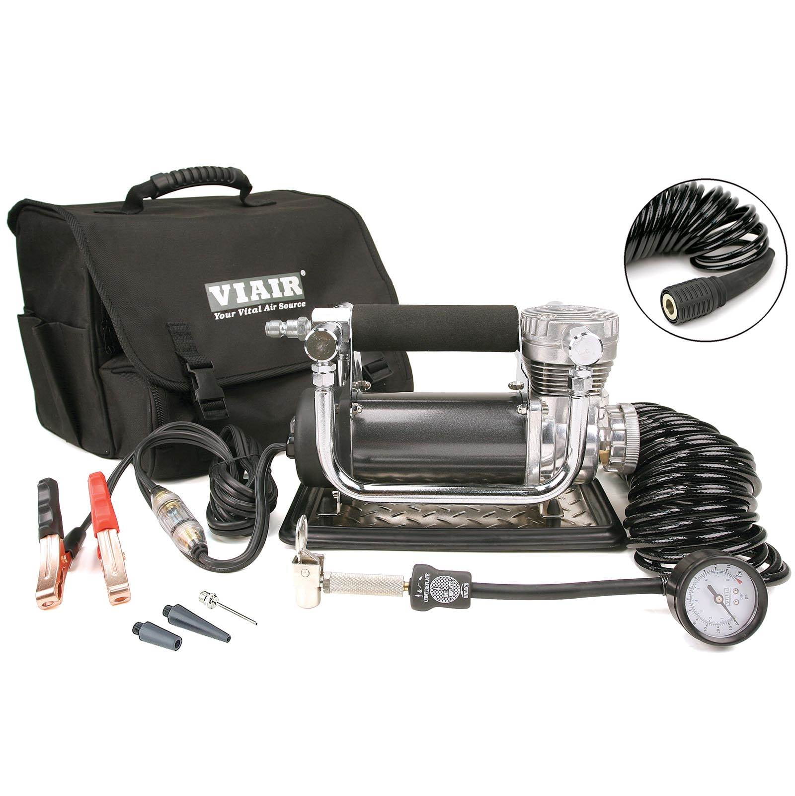 VIAIR 440P 150 PSI 12 Volt Powerful Portable Air Compressor Kit with ...
