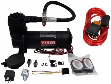 VIAIR 444C Stealth Black Single Compressor Relays Pressure Switch Power Wire - - Walmart.com