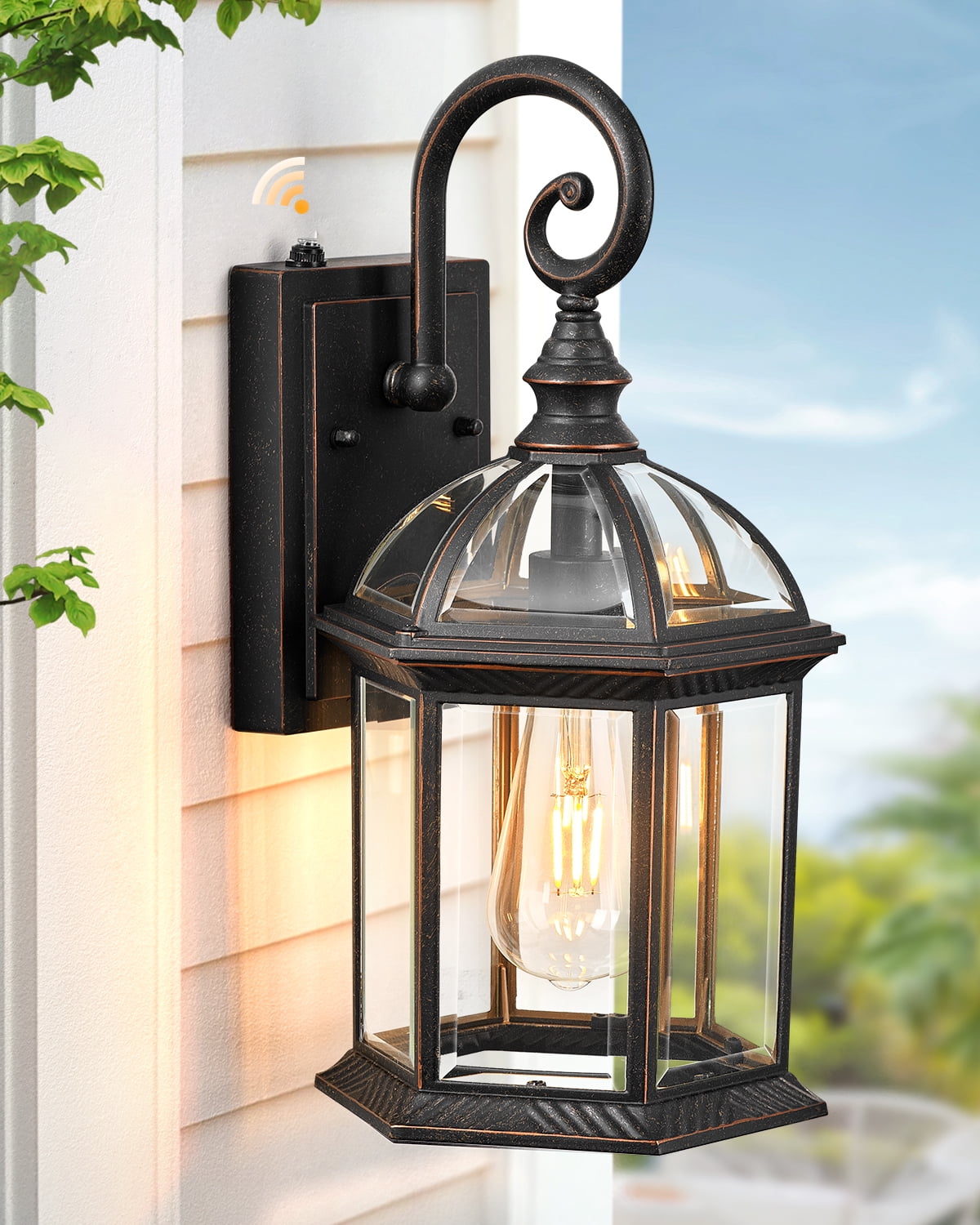 VIANIS 15.7" Large Outdoor Wall Lights, Oil Rubbed Bronze Dusk to Dawn ...