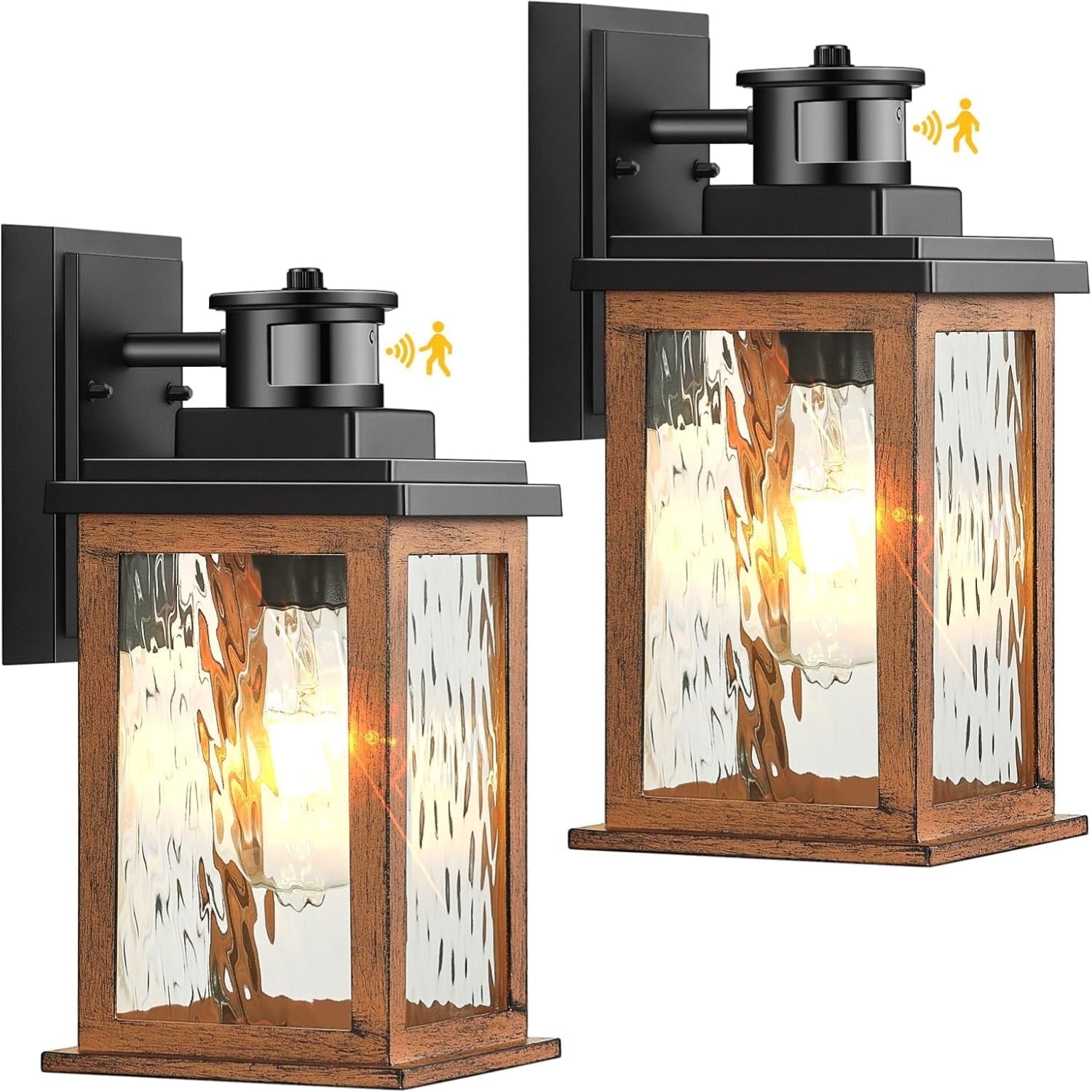 VIANIS 2 Pack Motion Sensor Outdoor Lights, Dusk To Dawn Outdoor ...