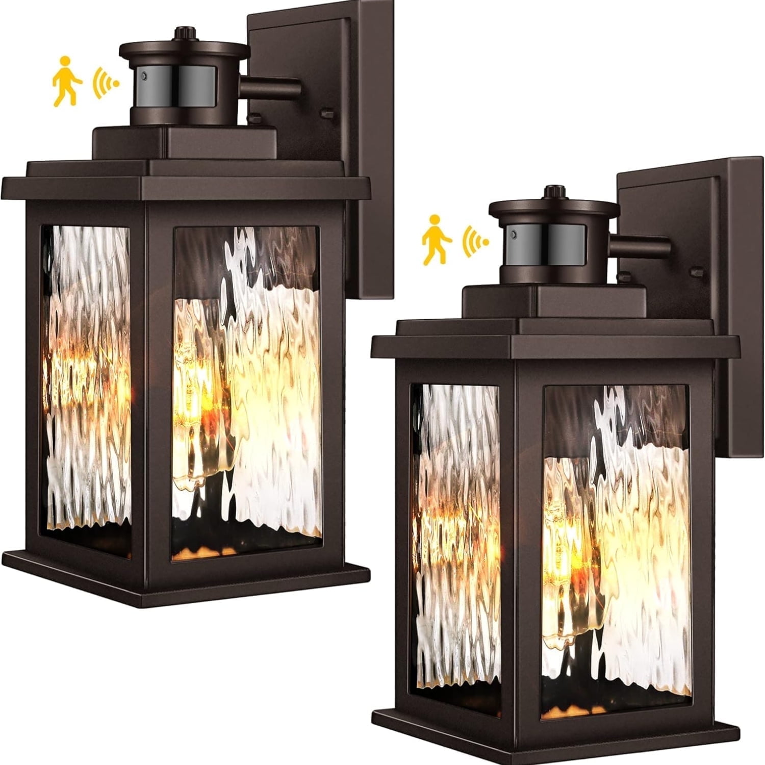 VIANIS Exterior Light Fixture with Motion Sensor, 2 Packs Oil Rubbed ...