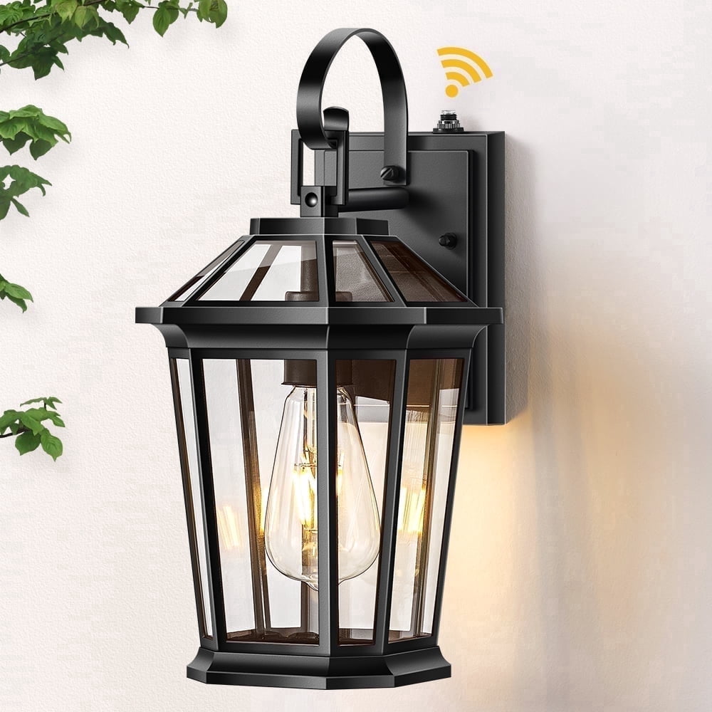 VIANIS Dusk to Dawn Outdoor Wall Lights for House, Black 100% Aluminum ...