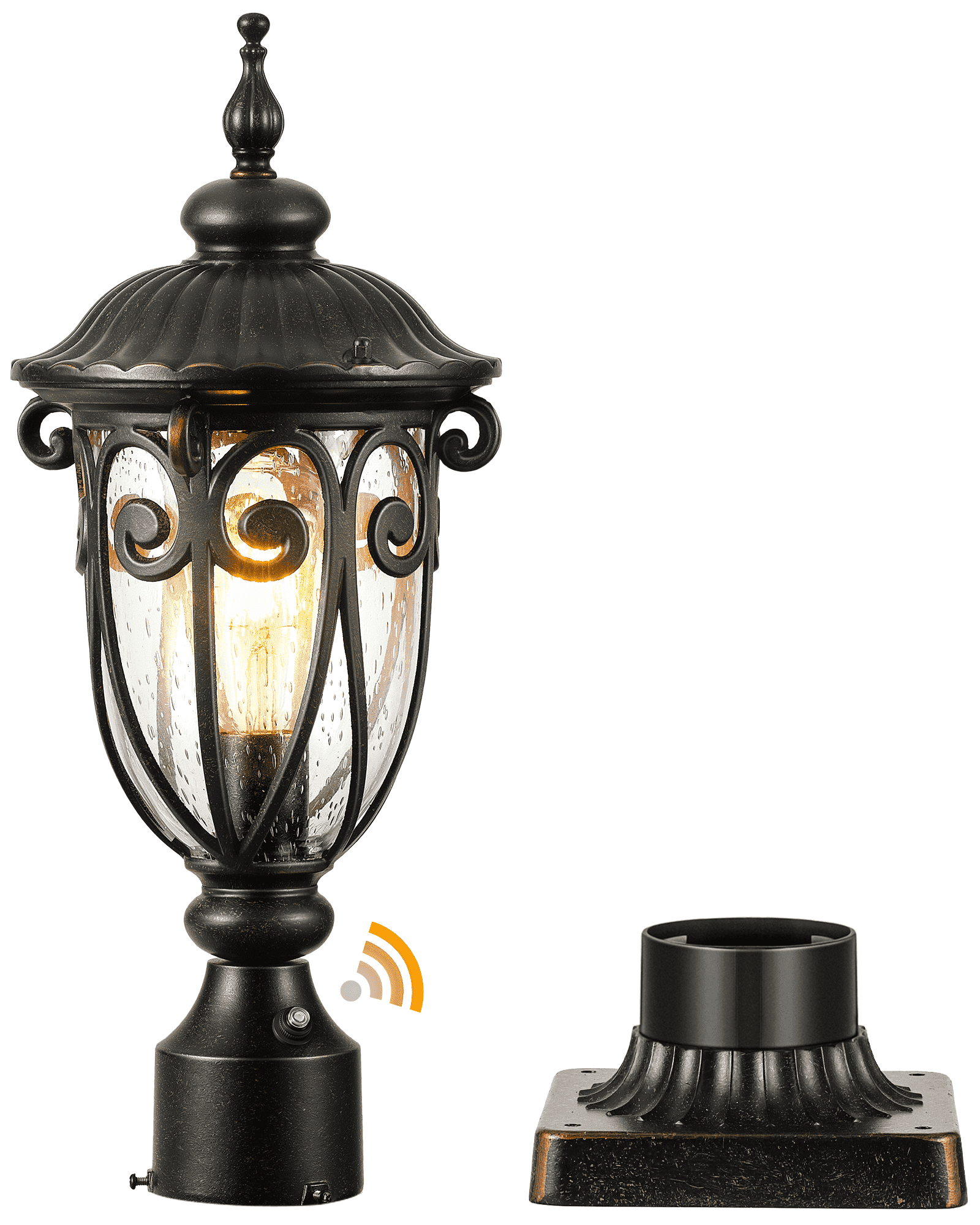 VIANIS Dusk to Dawn Outdoor Lamp Posts Light with Pier Mount Base ...