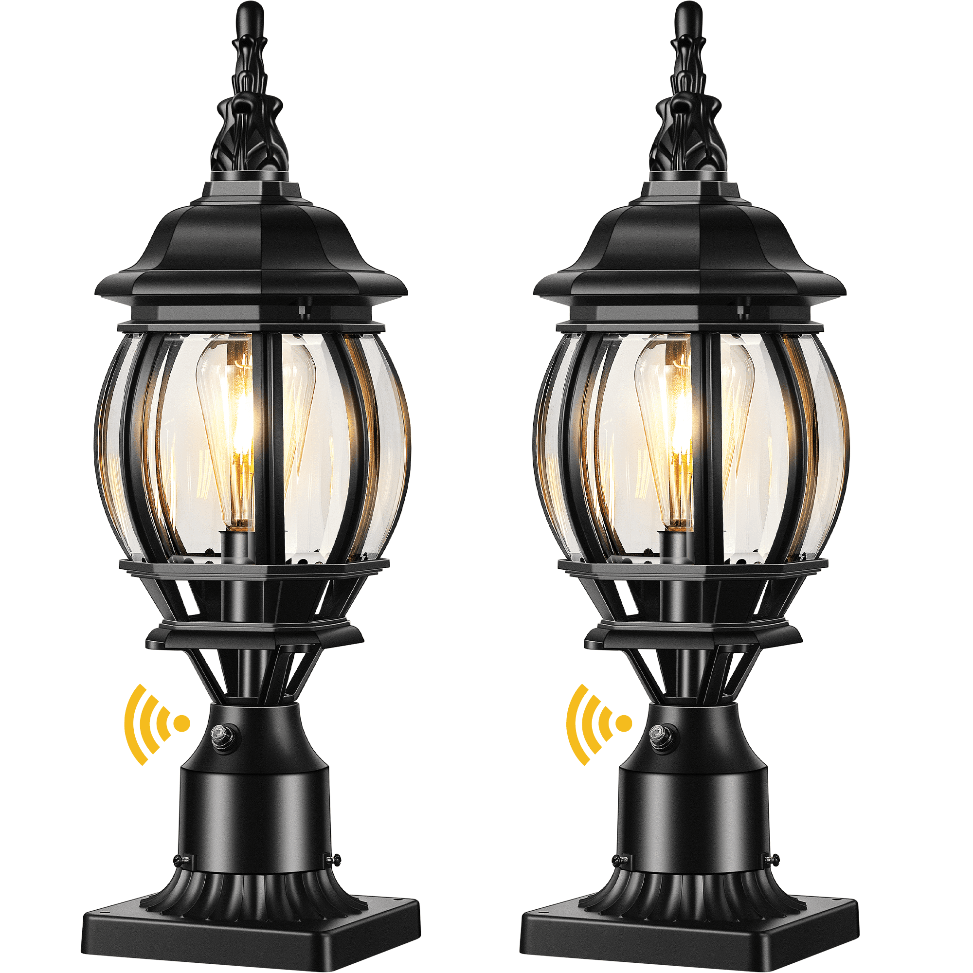 VIANIS Hard Wired Dusk to Dawn Outdoor Post Lights, Modern Exterior ...