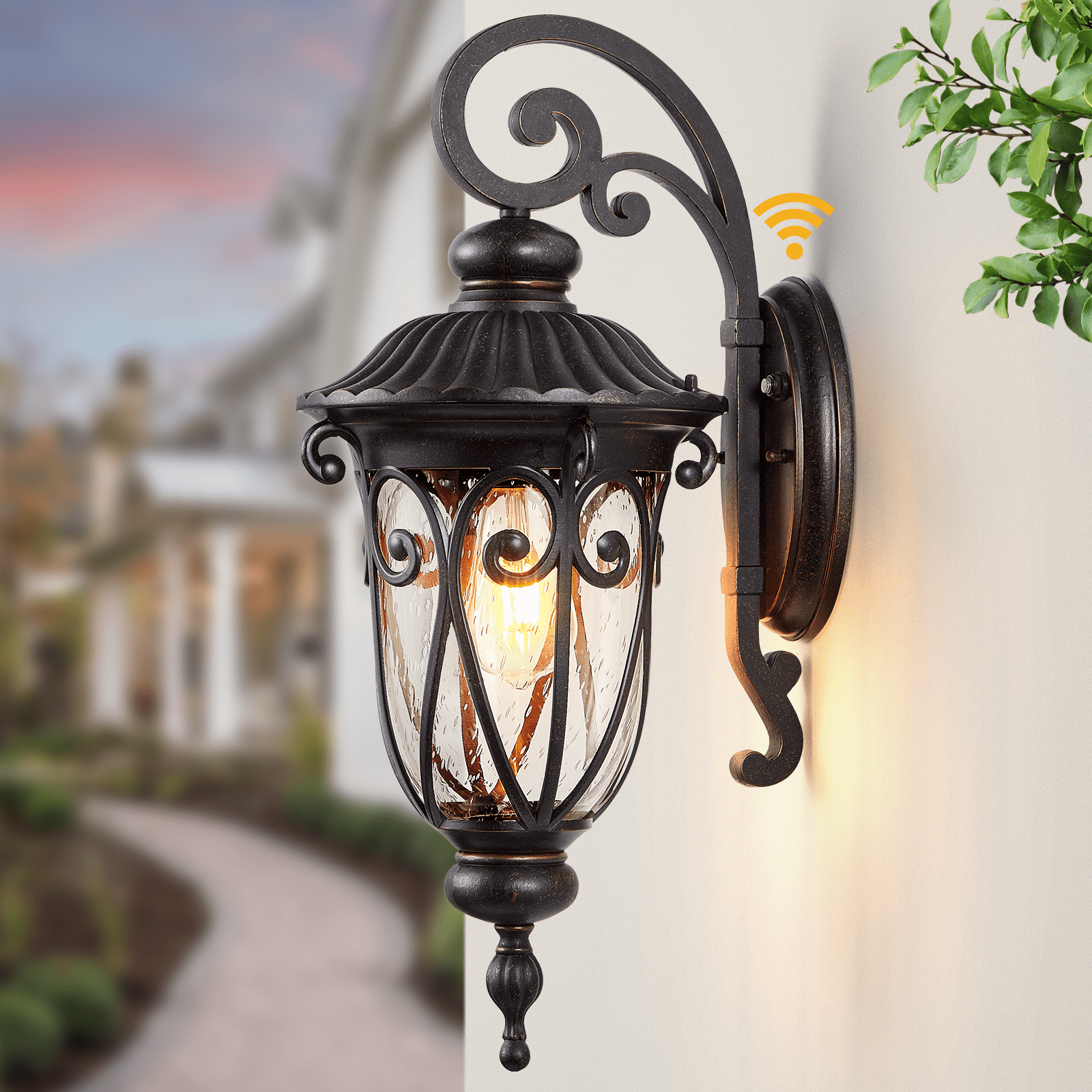 VIANIS Large Outdoor Lights for House, Dusk to Dawn Porch Light Bronze ...