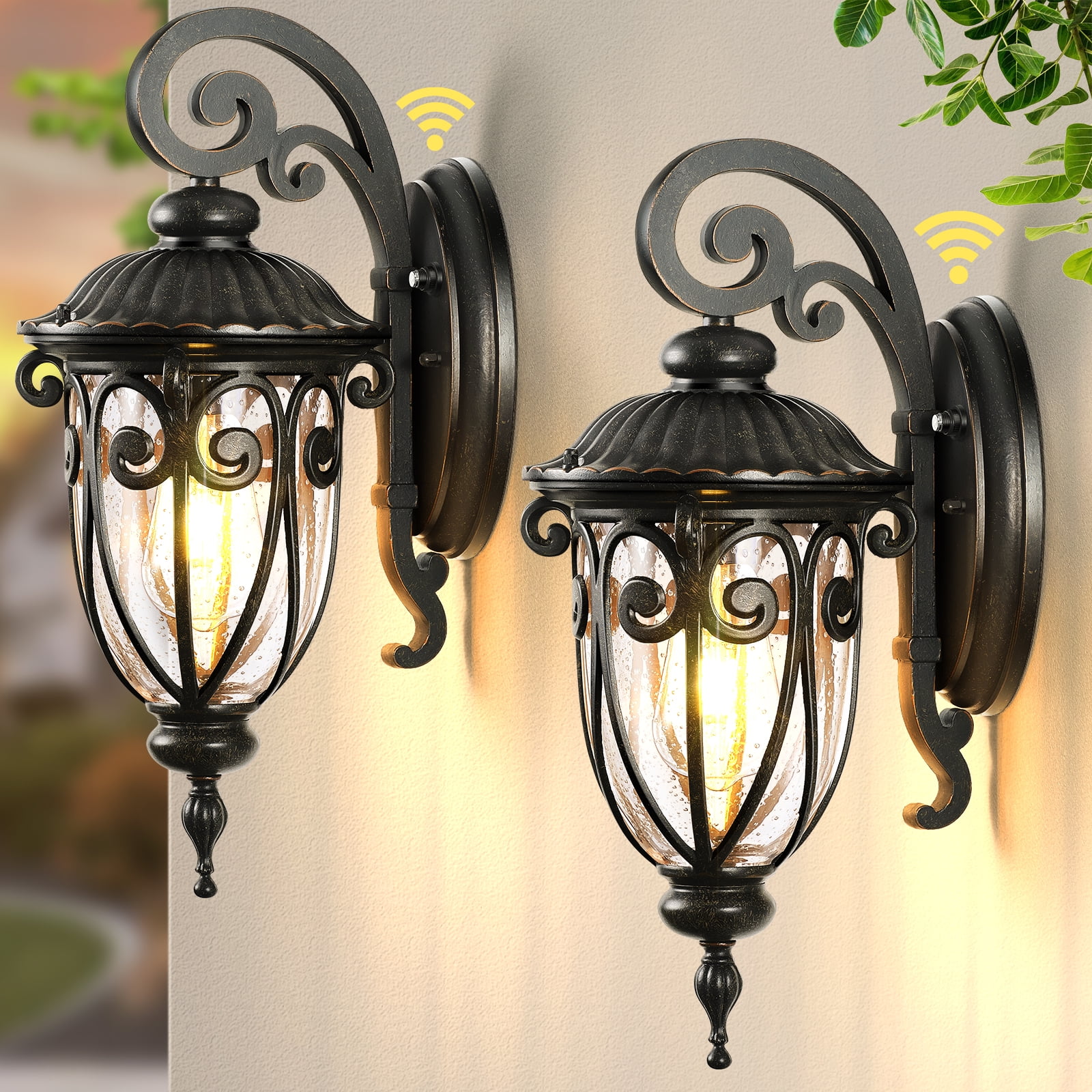 VIANIS Outdoor Lights for House Dusk to Dawn, 2 Pack Porch Lights ...