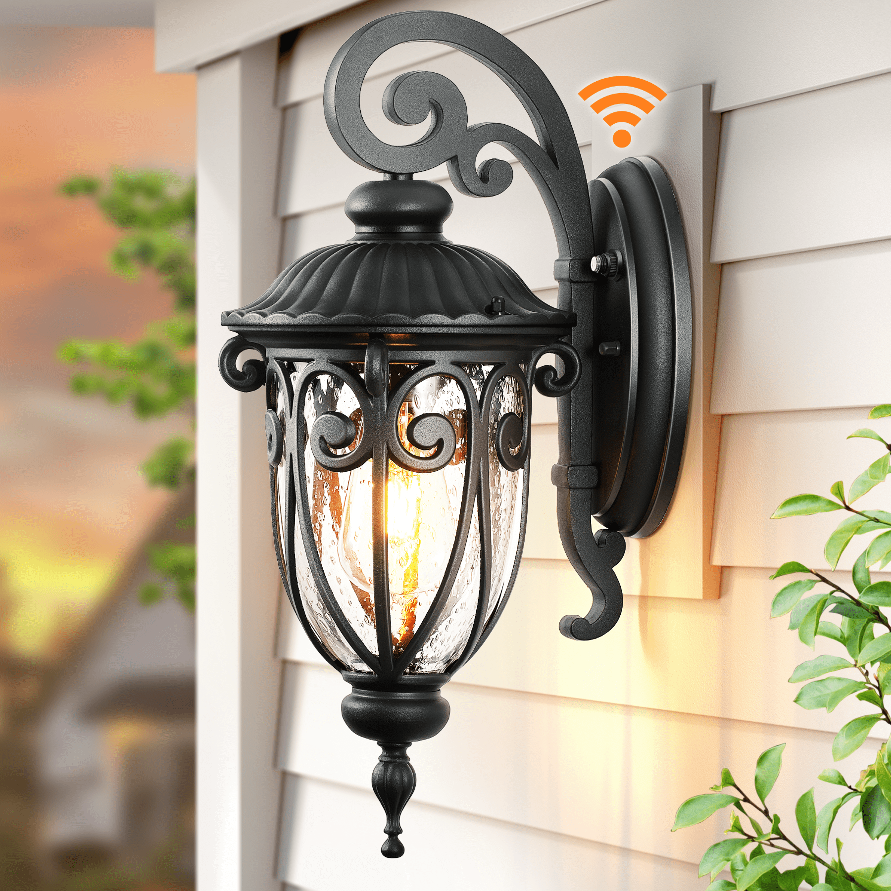 VIANIS Outdoor Lights for House Dusk to Dawn, Black Porch Lights ...