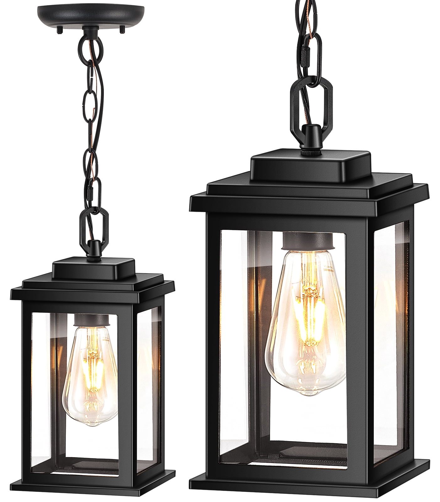 VIANIS Outdoor Pendant Lights, Outdoor Hanging Lights, Black Hanging ...