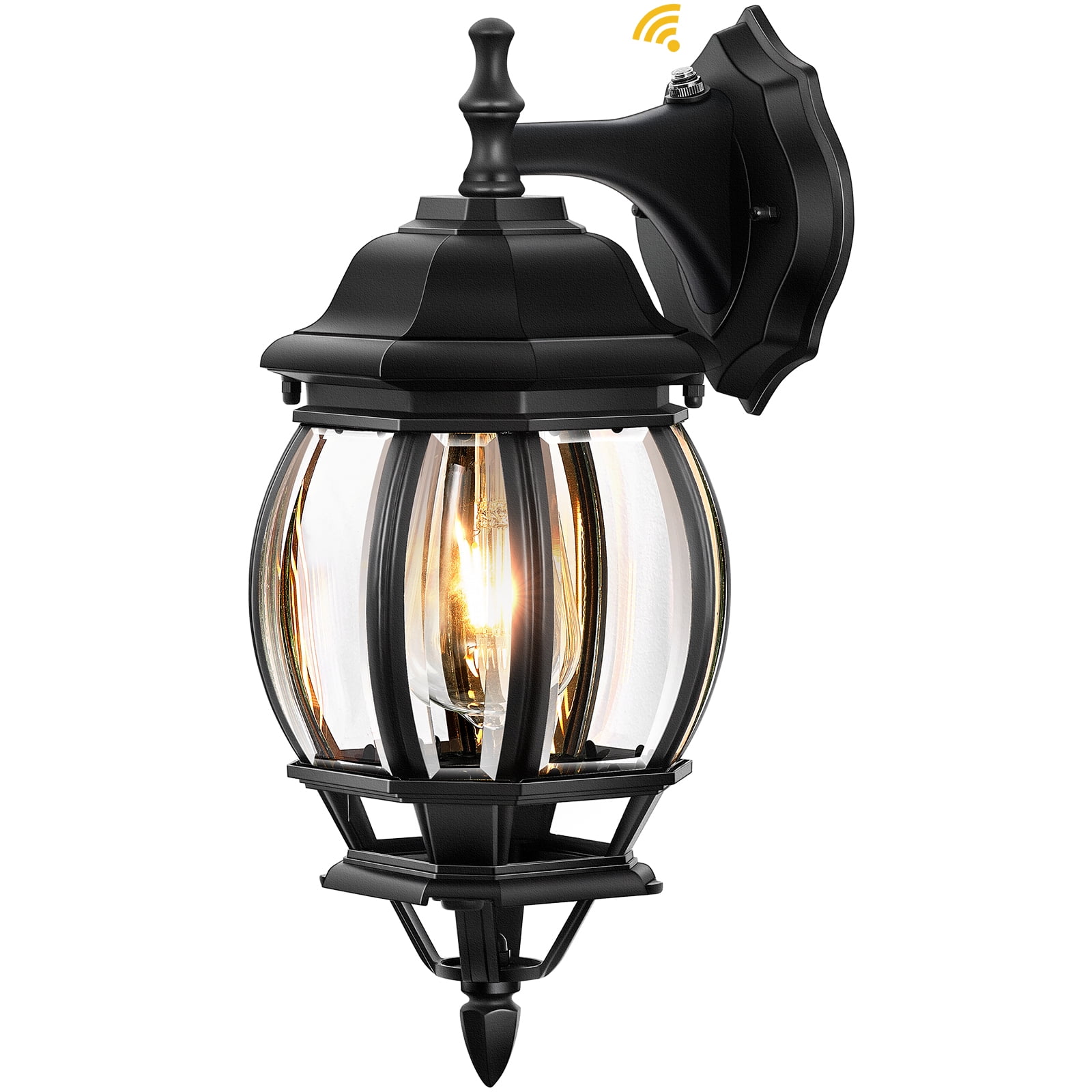 VIANIS Outdoor Porch Light Dusk to Dawn, Black Exterior Lighting ...