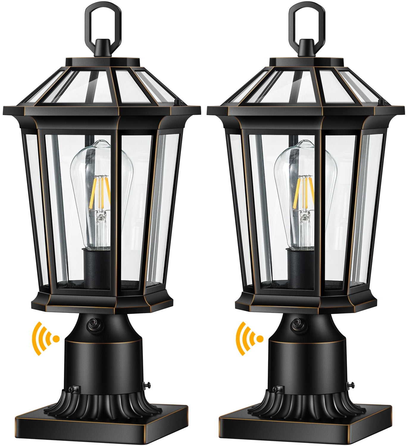 VIANIS Outdoor Post Lights Hardwired 120V, Dusk to Dawn Lamp Posts ...