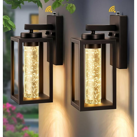 2 Pack LED Modern Outdoor Wall Lights Dimmable 3-Color Temperature 23 ...