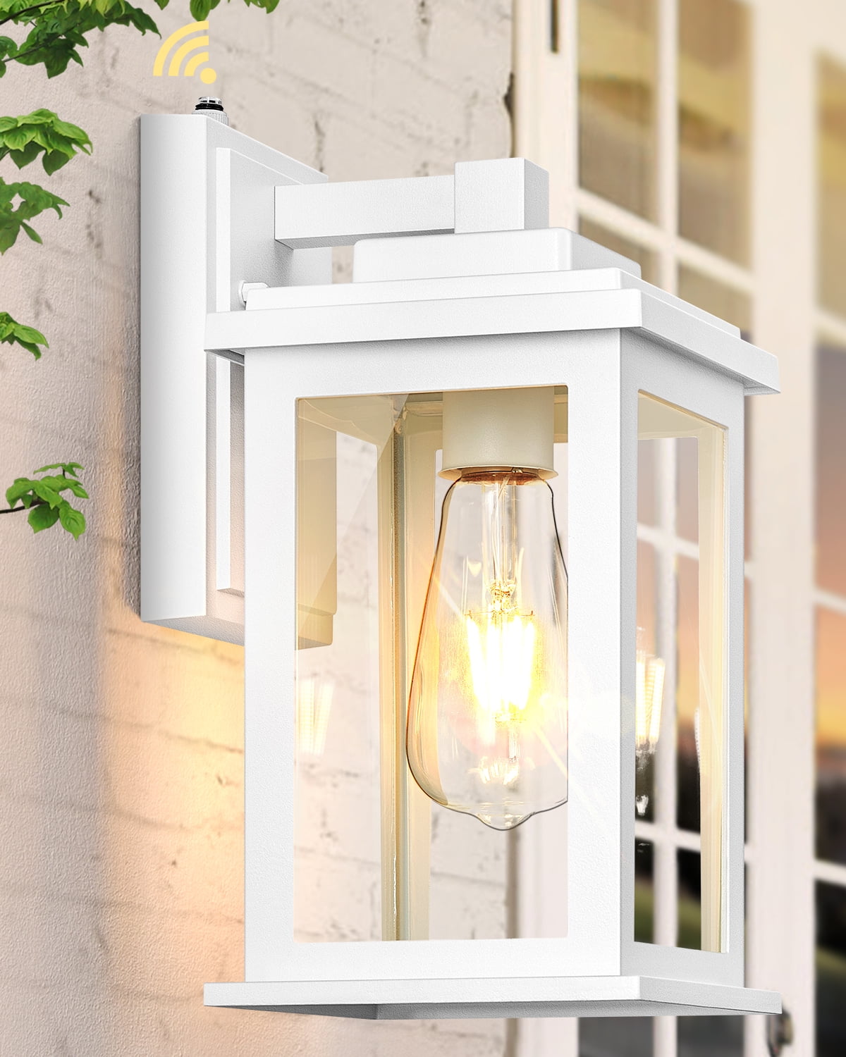 VIANIS White Outdoor Wall Lights, Dusk to Dawn Porch Lights Outdoor ...