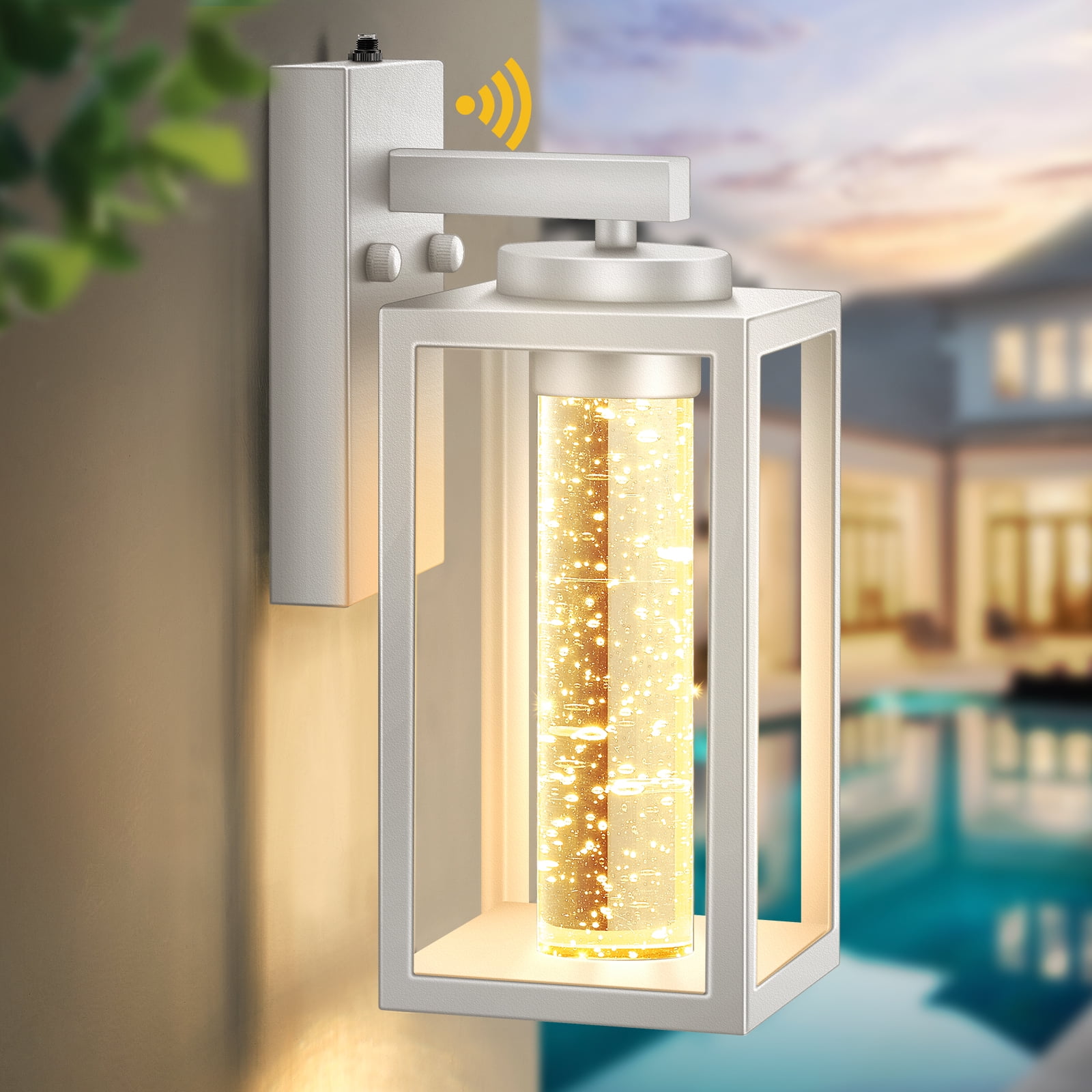 VIANIS White Outdoor Wall Lights, Waterproof Exterior Porch Light Wall ...