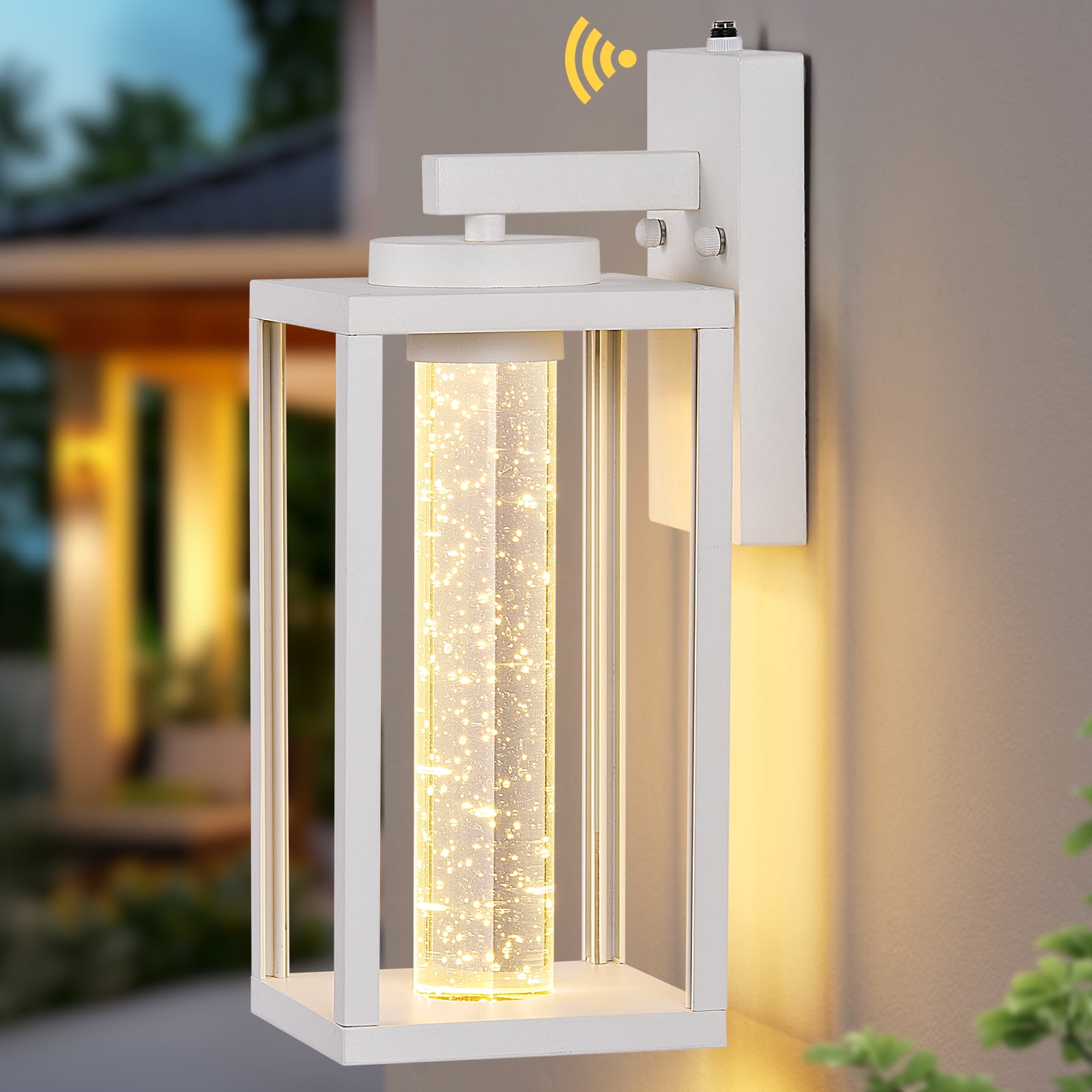 VIANIS White Porch Lights Outdoor, Large Modern Dusk to Dawn Outdoor ...