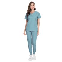 Monarch Uniforms Stretchy Scrubs Women's Jogger Scrub Set In Regular ...