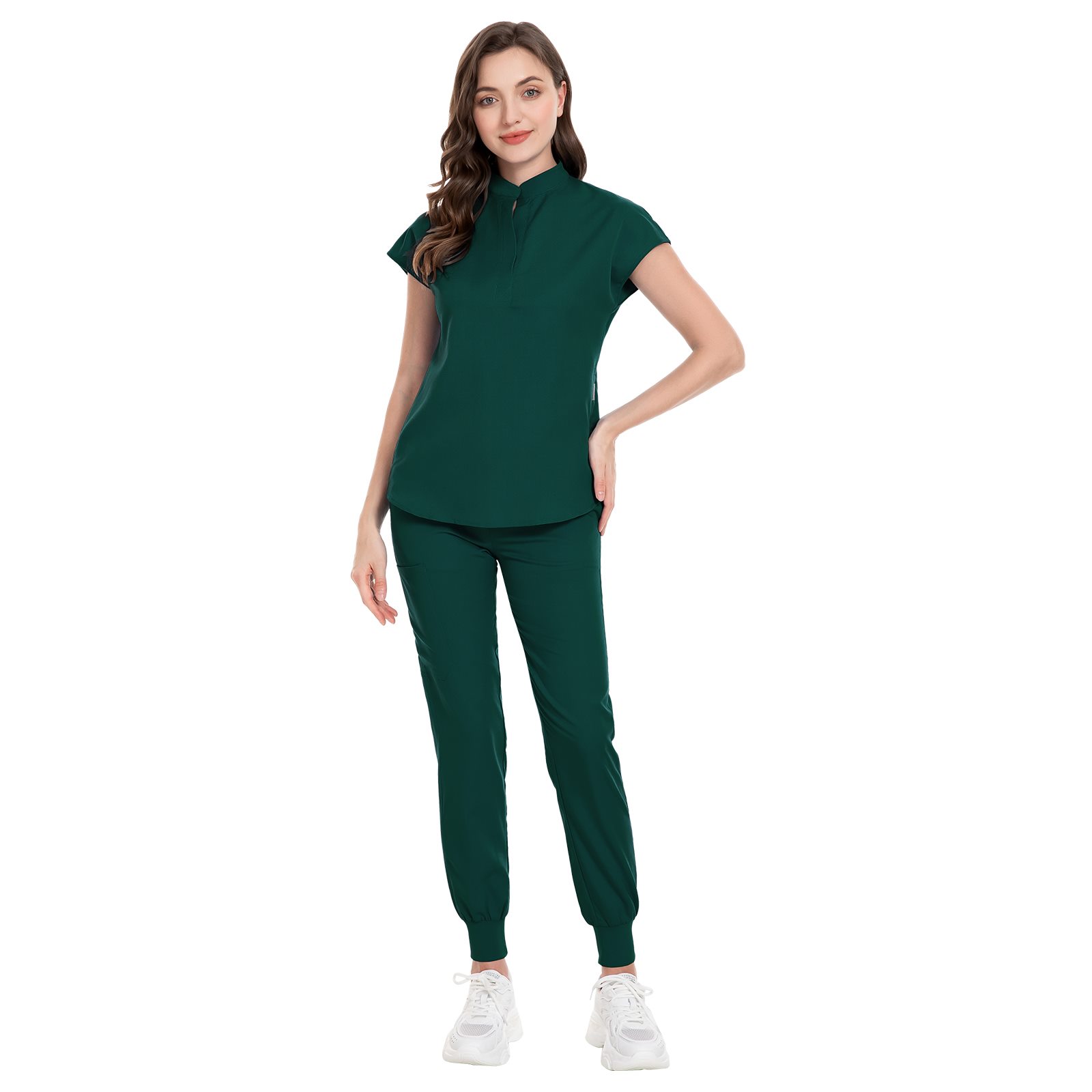 VIAOLI Scrubs Set for Women Nurse Uniform Jogger Set Stretch Top ...