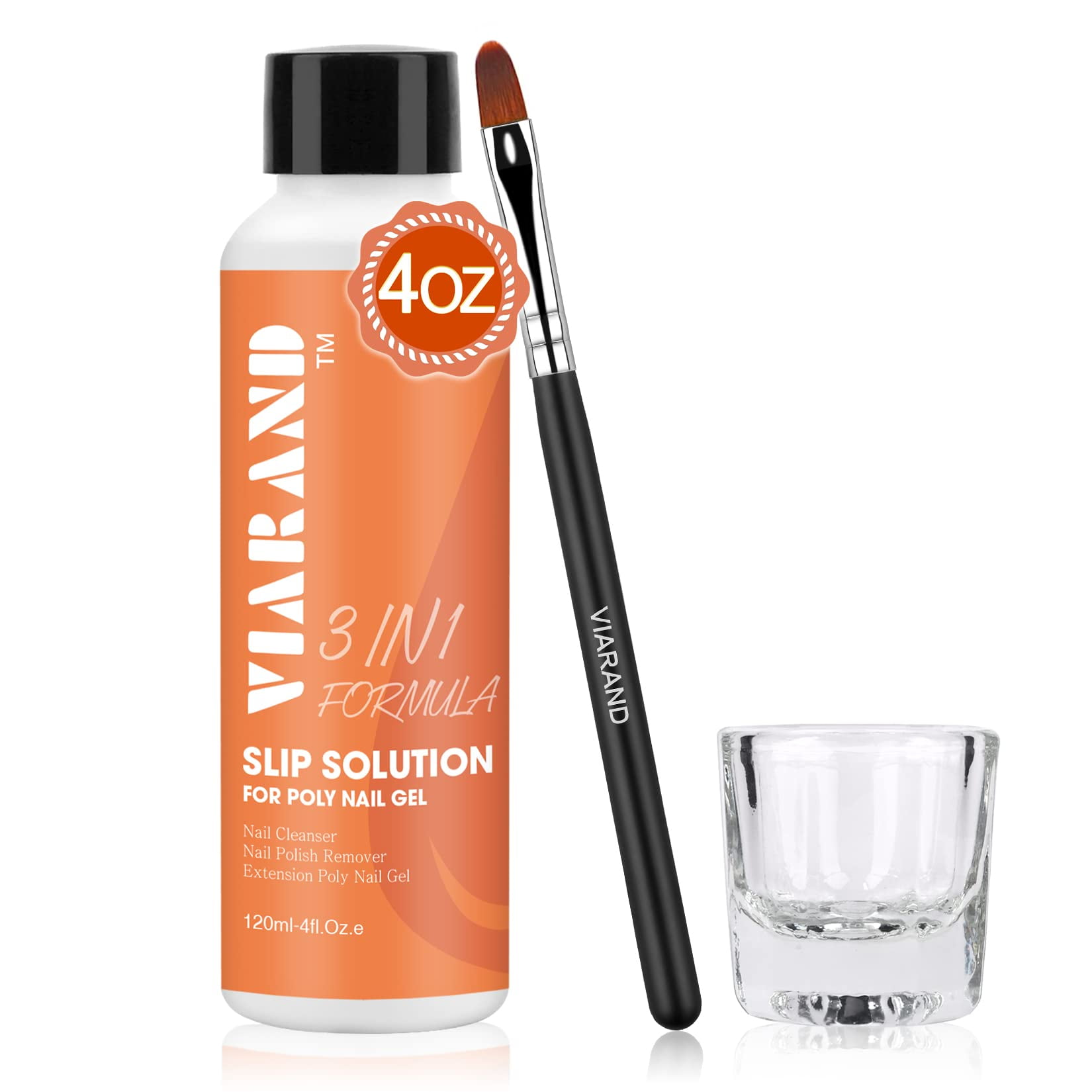VIARAND Slip Solution Poly Gel 4oz, Anti-stick Poly Gel Nail Solutions ...