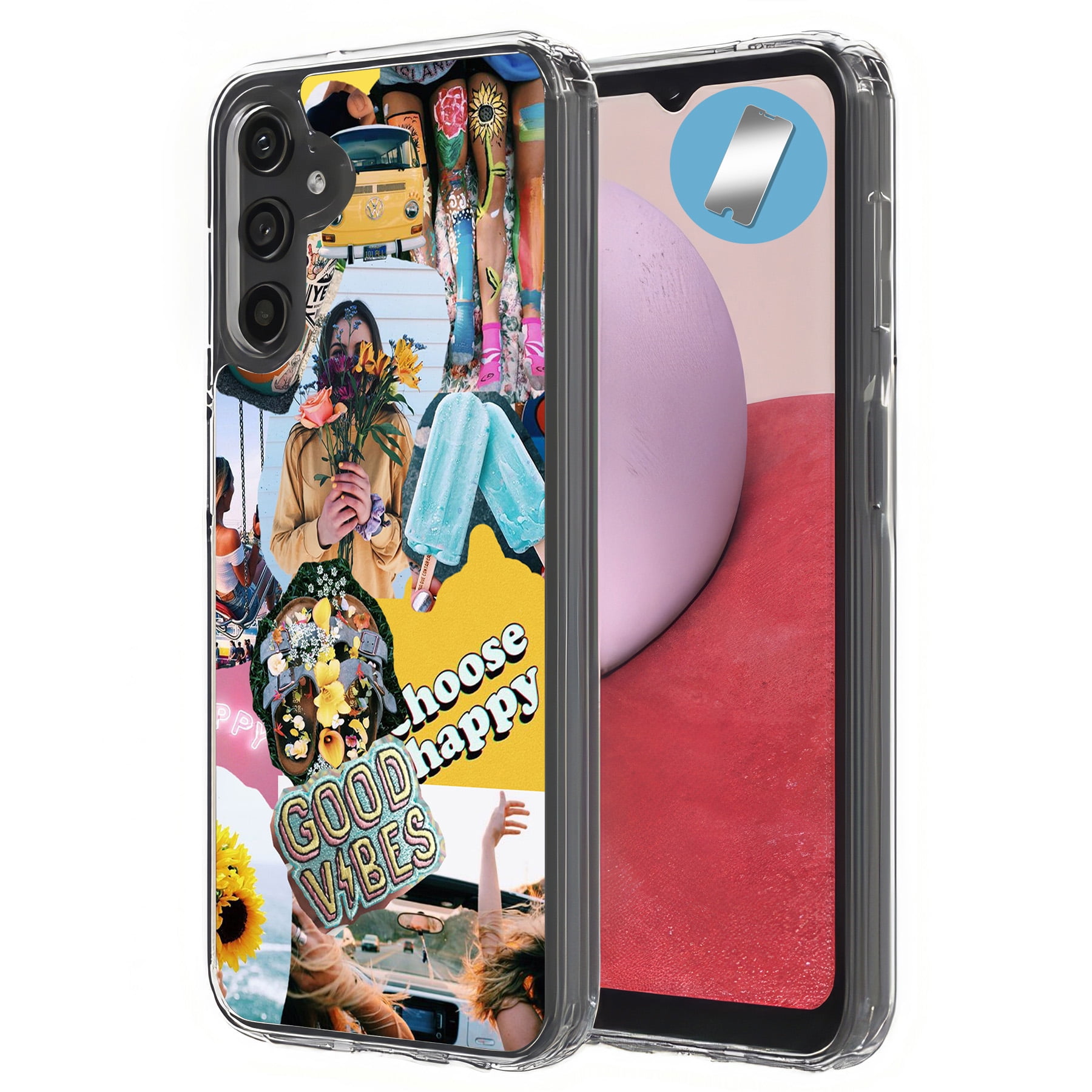 VIBECover Slim Case Compatible for Samsung Galaxy A15 5G/4G, Total Guard Flex Tpu Cover, Glass ...