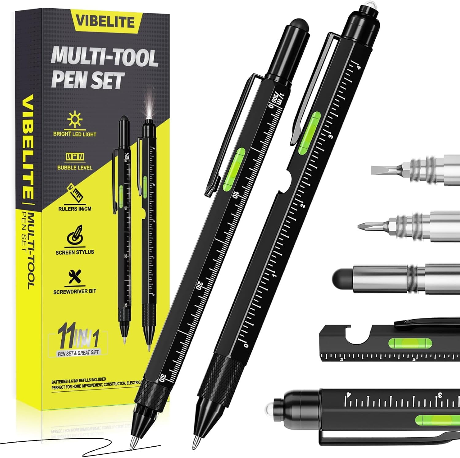 VIBELITE Fathers Day Dad Gifts for Dad Husband, 11 in 1 Multitool Pen ...