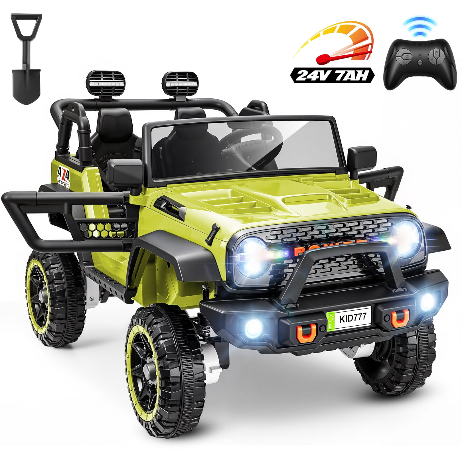 VIBESPARK 24 Volt Ride on Toys, 20'' Wide Seat 2-Seater Ride on Cars ...