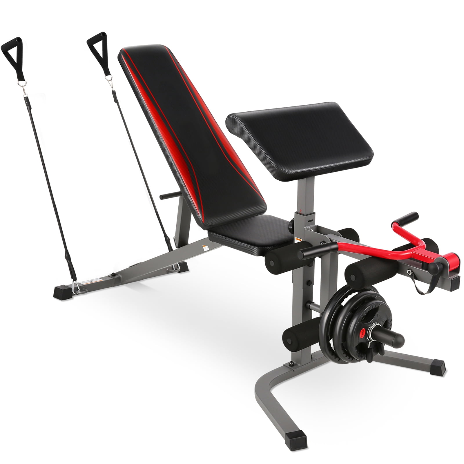 VIBESPARK 900LBS 6-in-1 Workout Bench, Adjustable Weight Bench Press ...