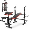CAP Strength Adjustable Weight Bench, Rack & Leg Extension, 90 lb ...
