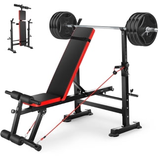 IRONMAN Triathlon X-Class Olympic Weight Bench with Detachable Leg Hold ...
