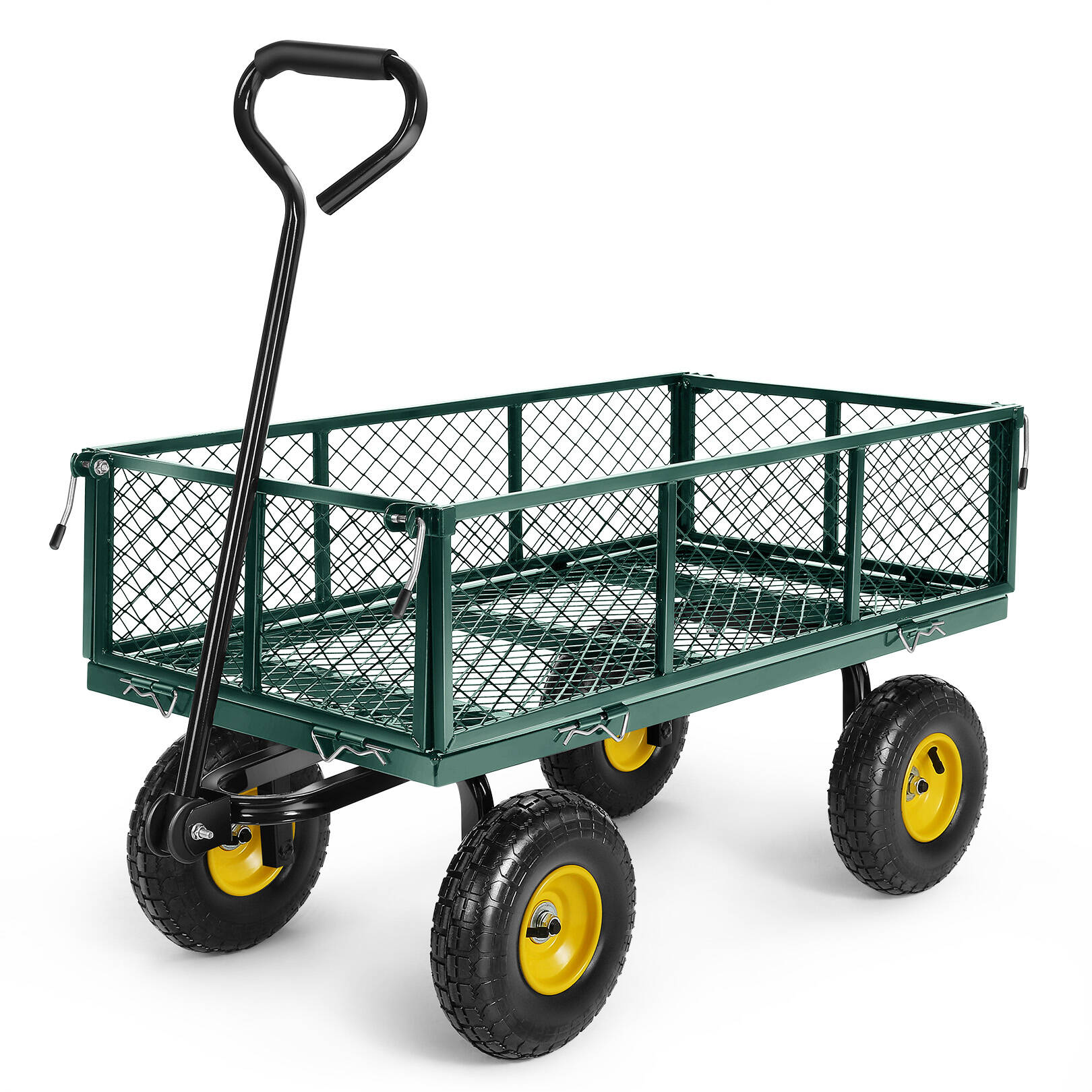 Outdoor Wagon Cart All Terrain Pulling Garden, Garden Cart Steel Hand ...