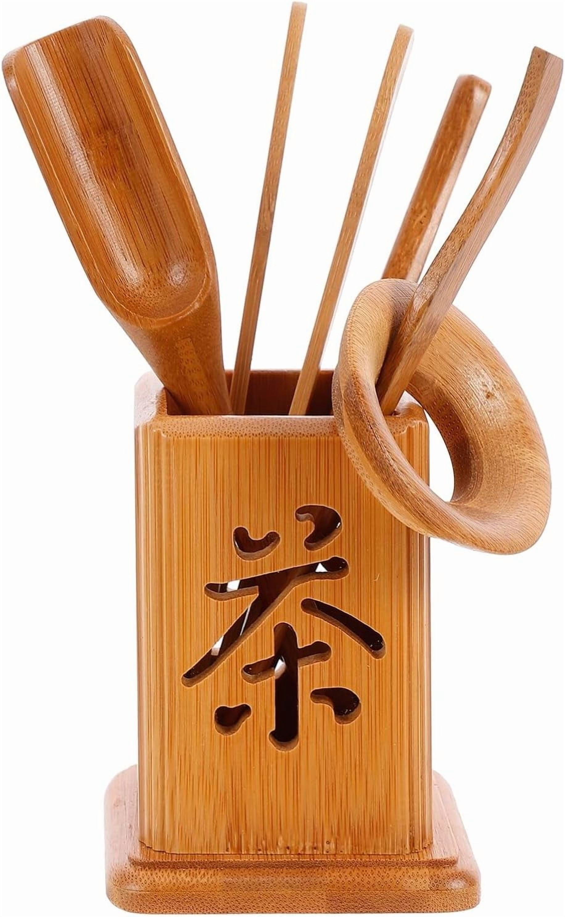 VICASKY 6PCS Bamboo Tea Tool Set,Chinese Kongfu Tea Ceremony Utensils ...