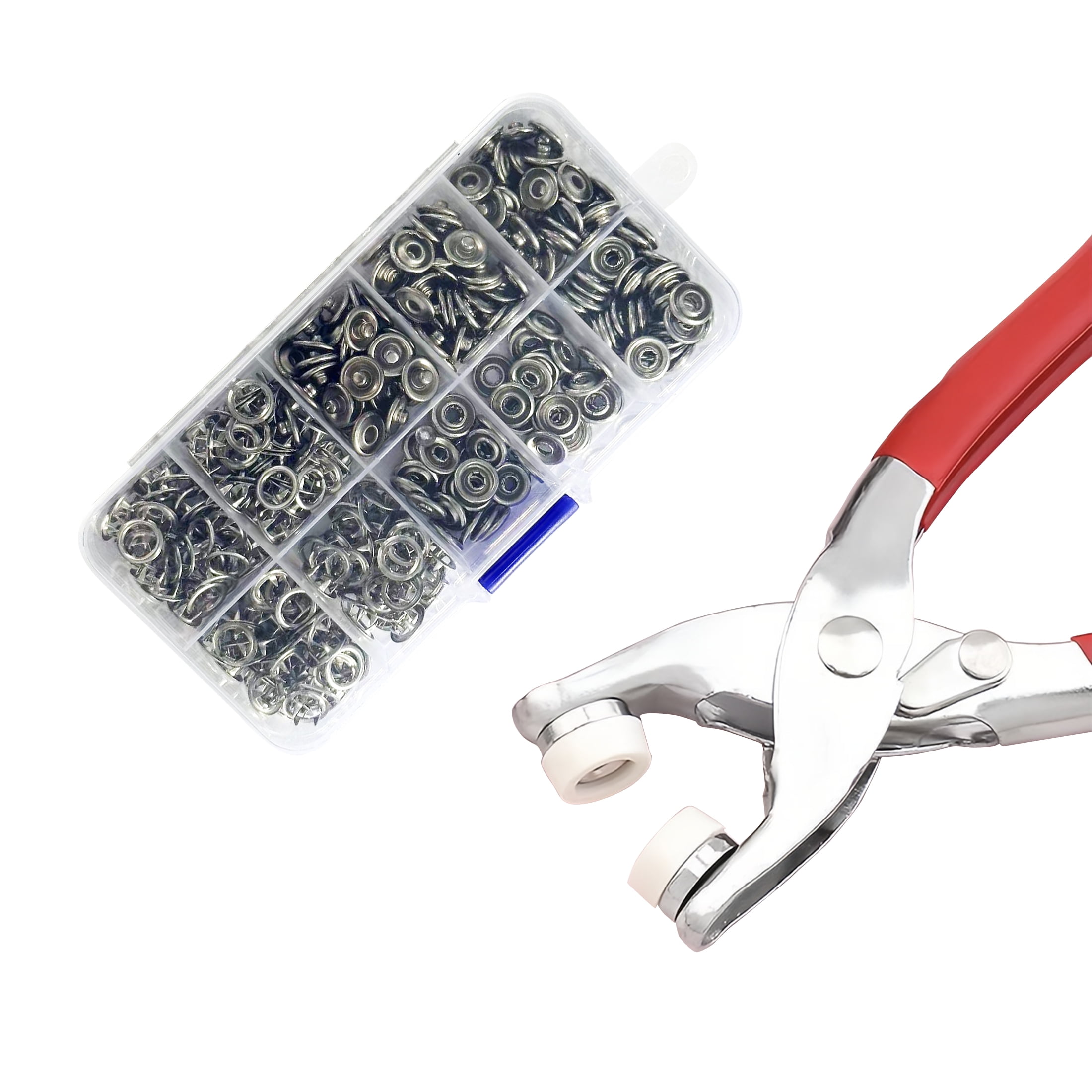 VICHVVY 1SET Snaps Fasteners Kit Metal Prong Ring Buttons Hollow and ...