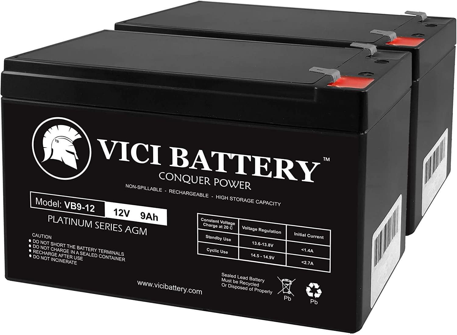 VICI Battery 12V 9Ah SLA Battery Replacement for Razor Dirt Quad Mini ...