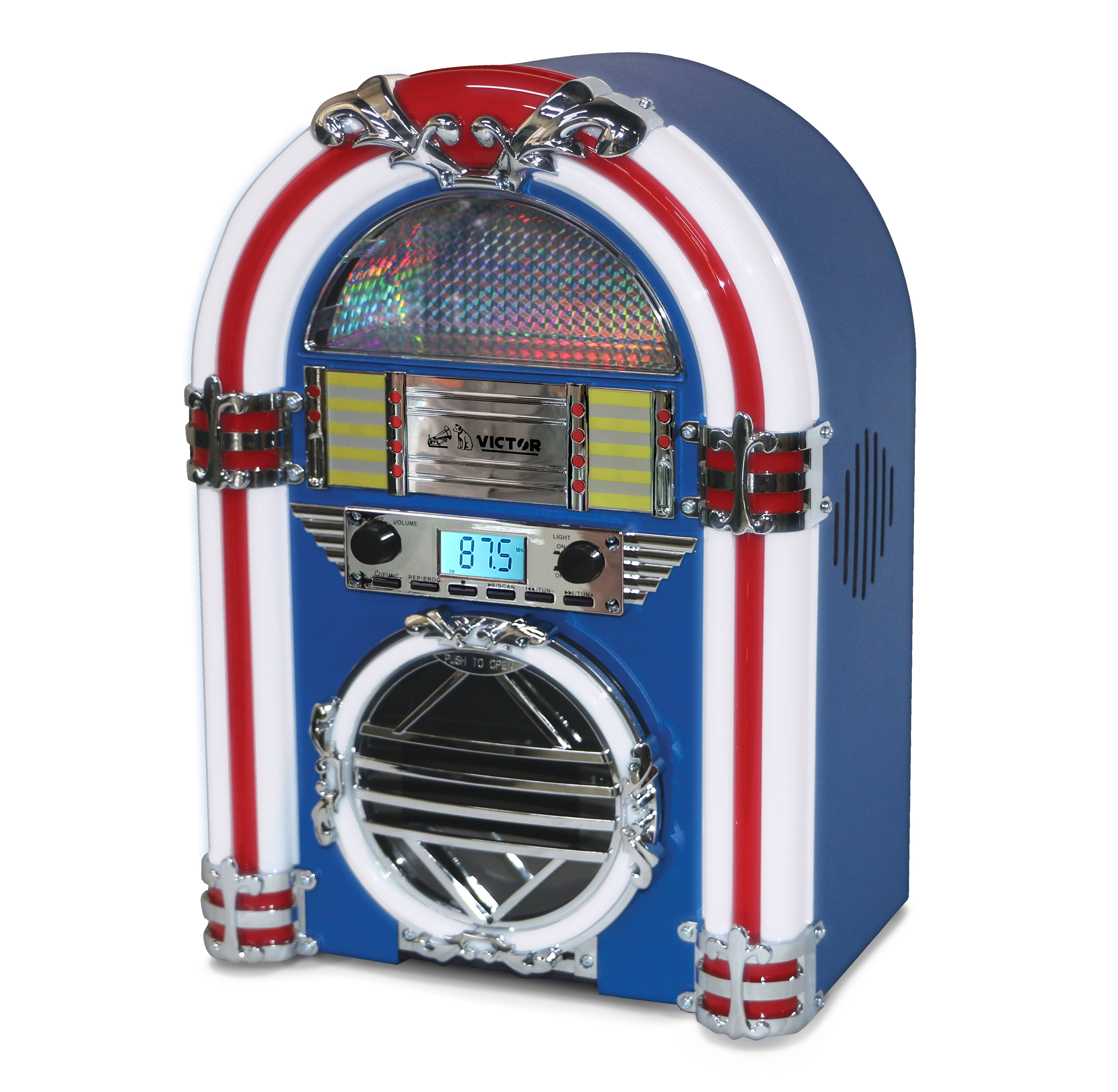 VICTOR Broadway Compact Desktop Bluetooth Jukebox with CD Player, FM ...