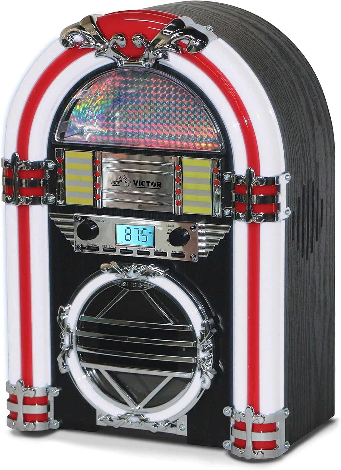 VICTOR Broadway Desktop Bluetooth Jukebox with CD Player, FM Radio ...