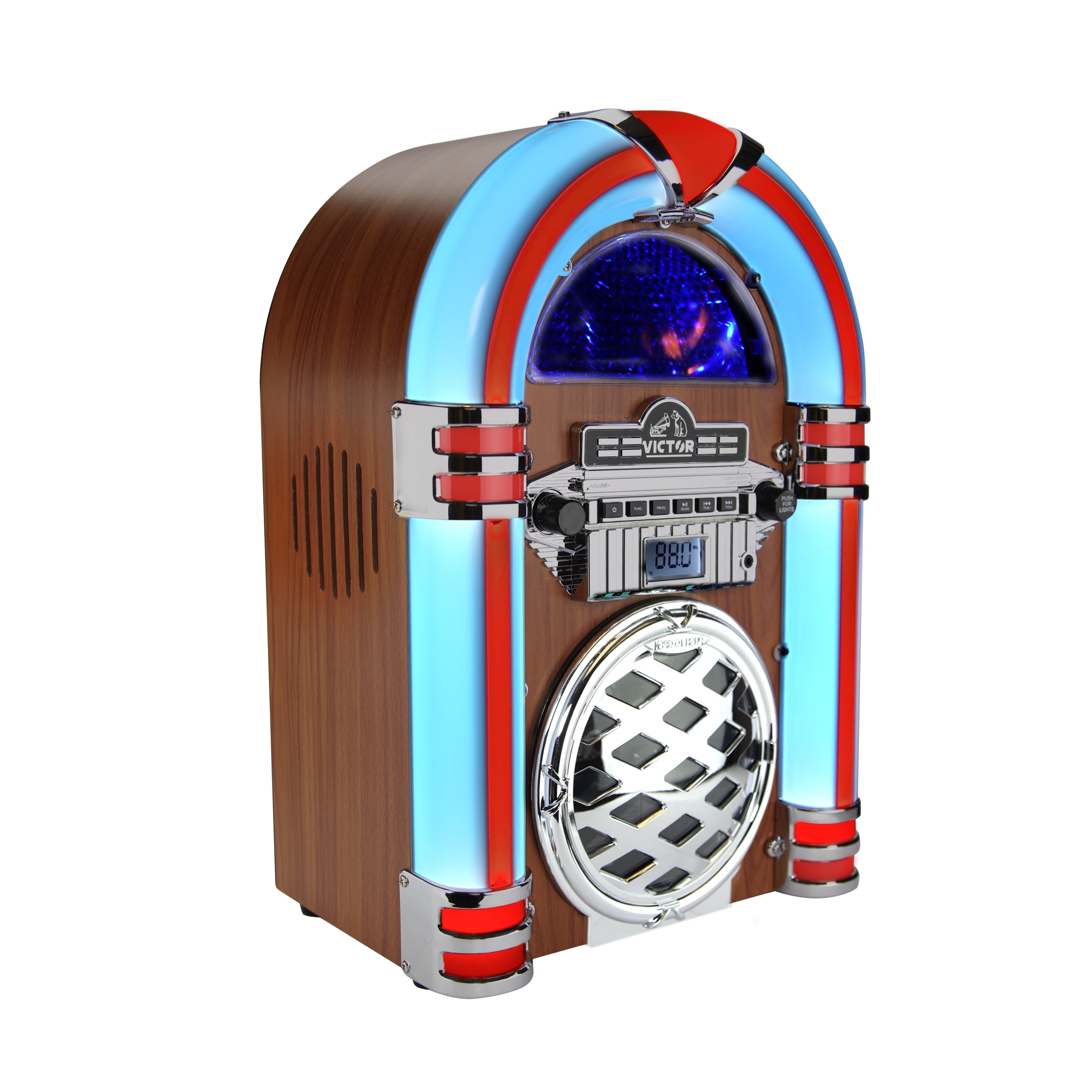 VICTOR Broadway Desktop CD Bluetooth Jukebox with Multicolor LED ...