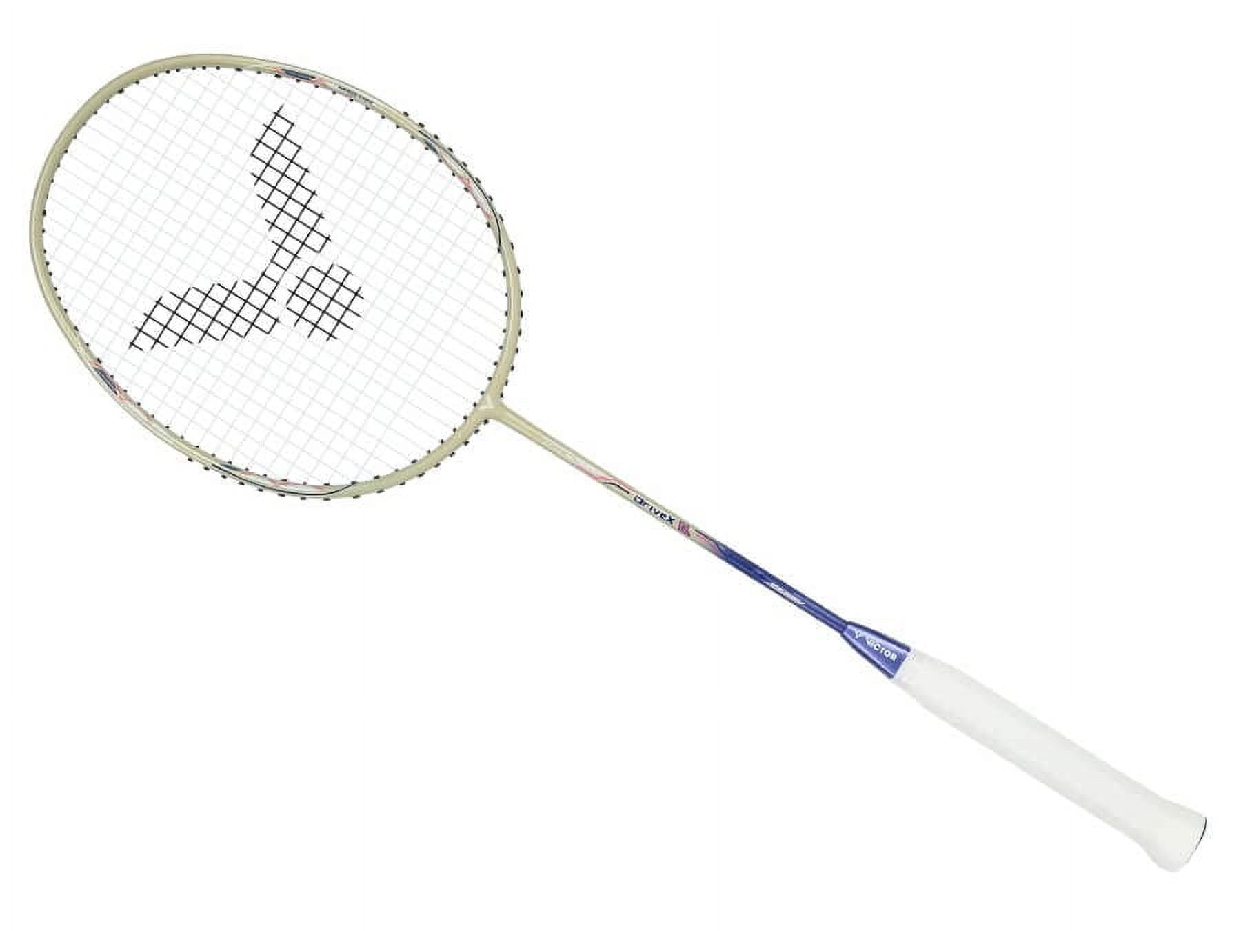 VICTOR DX - 1L - V - 6U Drive X Series Graphite Strung Badminton Racket , Pearl White | Grip ...