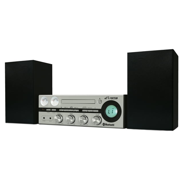 VICTOR Milwaukee 50 Watt Desktop Bluetooth Stereo System with CD/MP3 ...