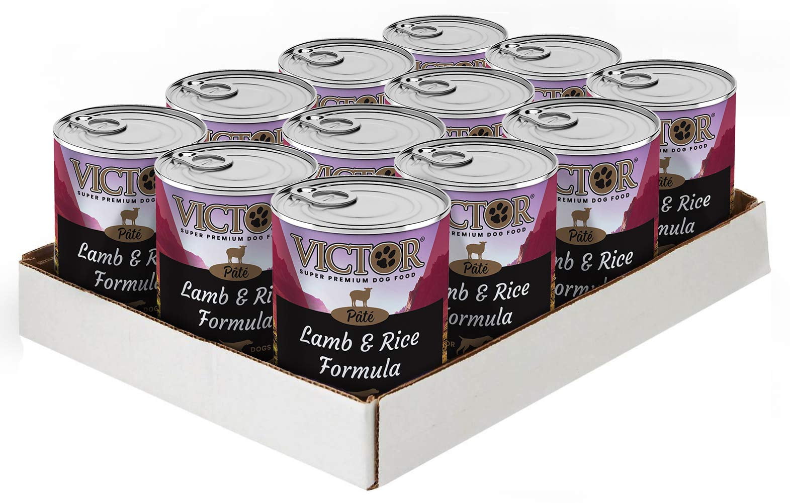 VICTOR Super Premium Dog Food - Lamb and Rice Formula Pâté - Canned Wet ...