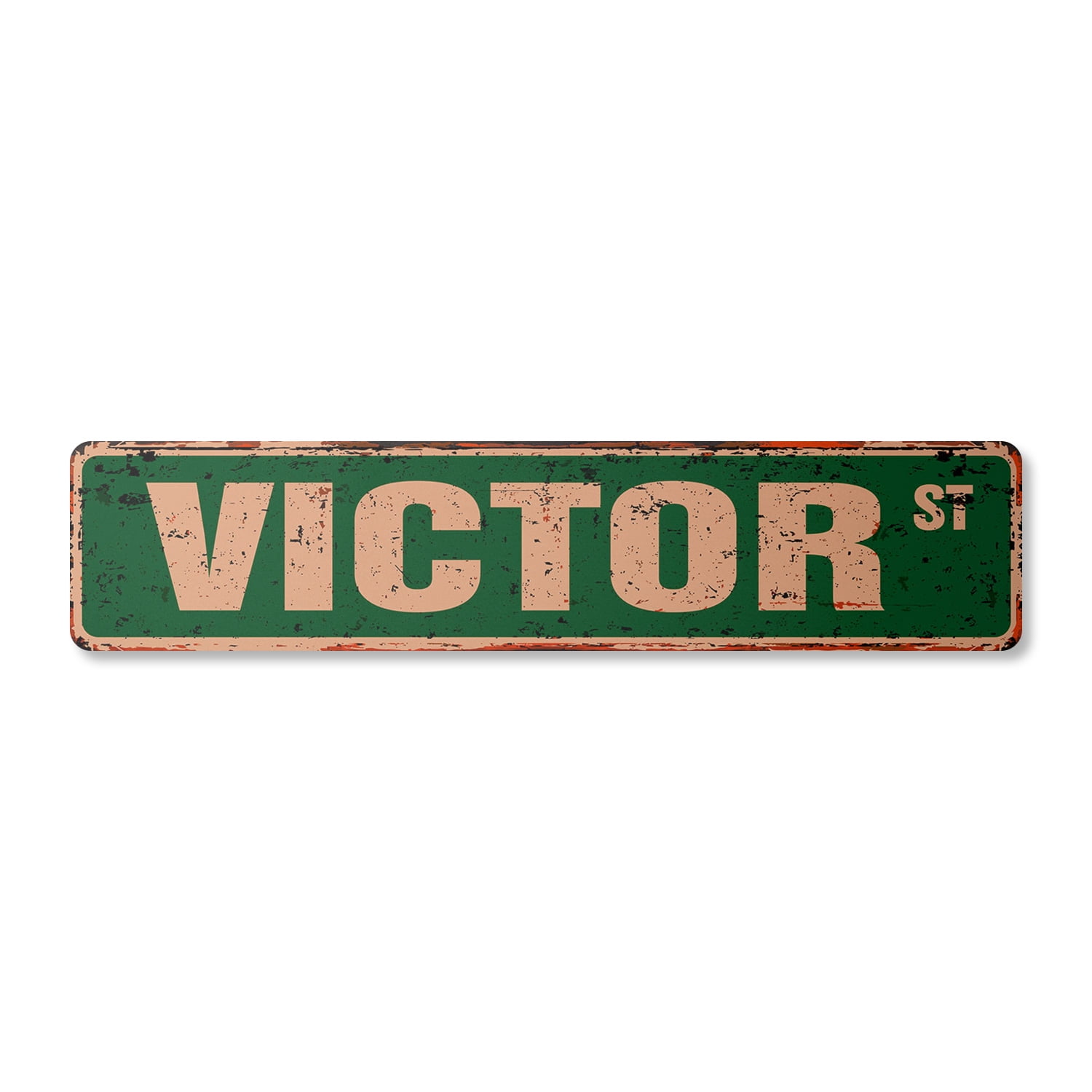 VICTOR Vintage Plastic Street Sign Childrens Name Room Sign | Indoor ...