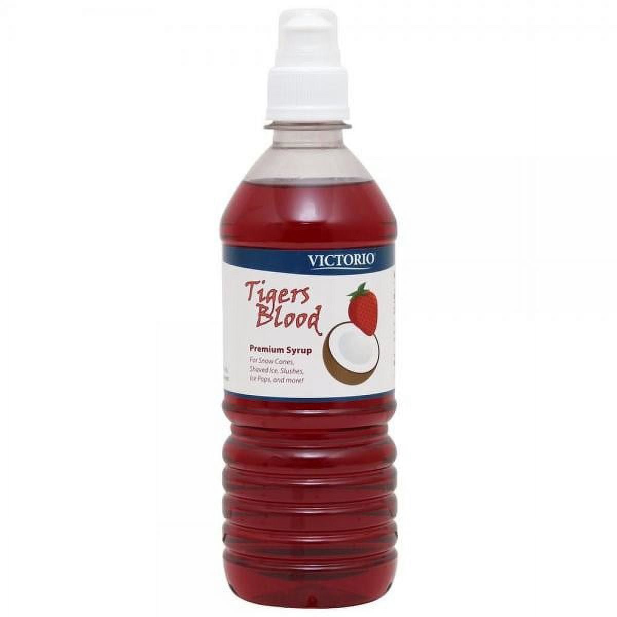 VICTORIO 16-Ounce Shaved Ice/Snow Cone Syrup, Tiger's Blood - Walmart.com