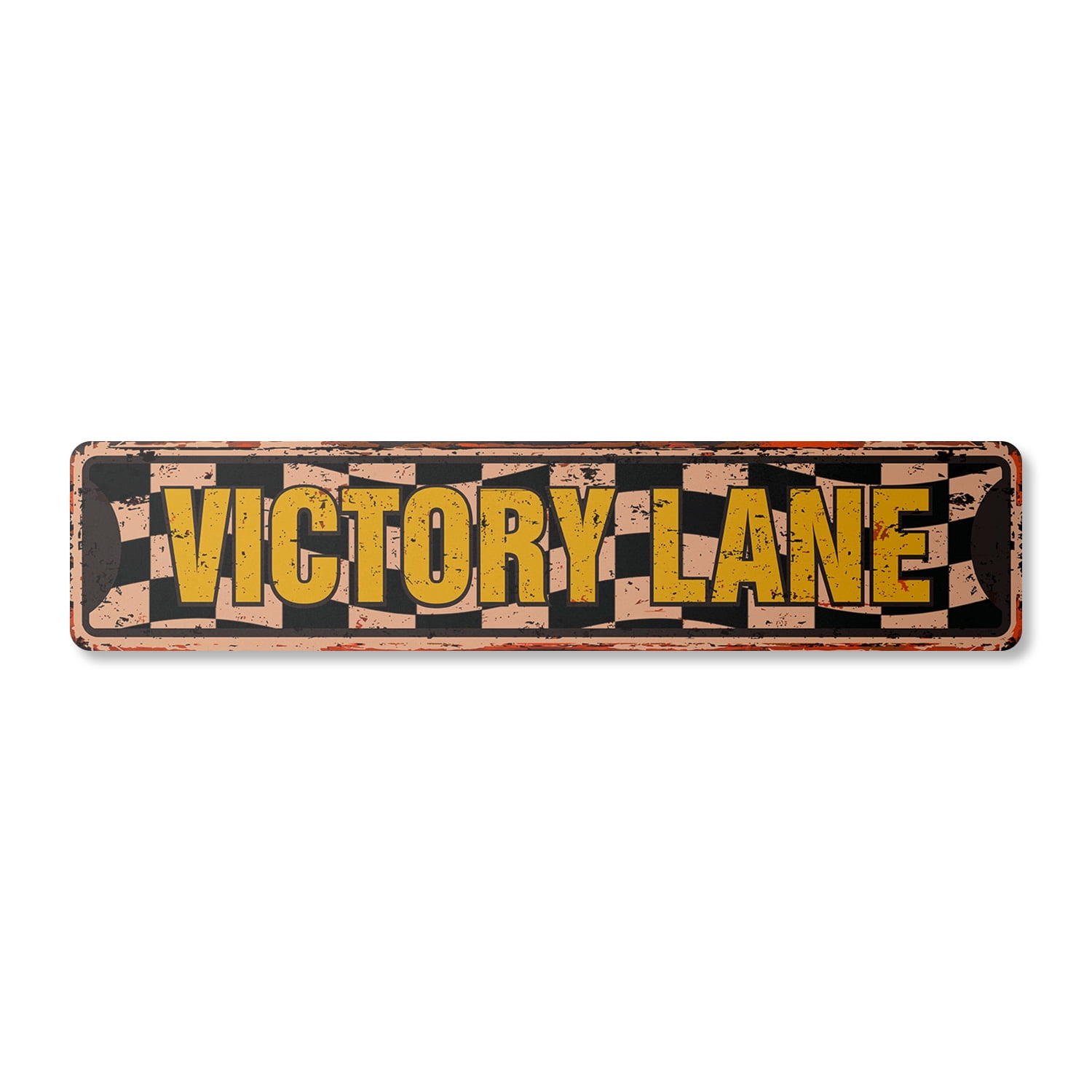 VICTORY LANE Vintage Aluminum Street Sign winner racing car bike ...