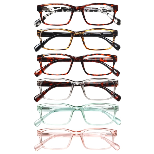VIDEBLA 6 Pack Blue Light Blocking Reading Glasses for Women and Men ...